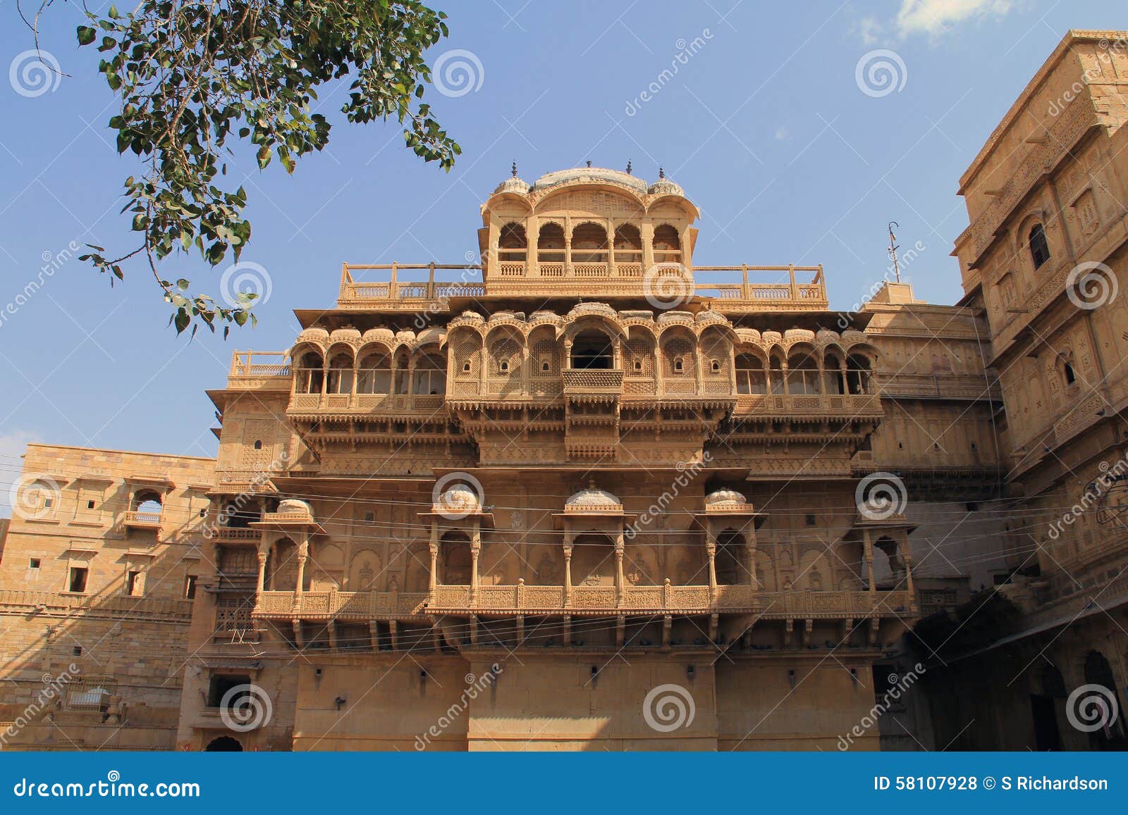 Golden Sandstone Building stock photo. Image of station - 58107928