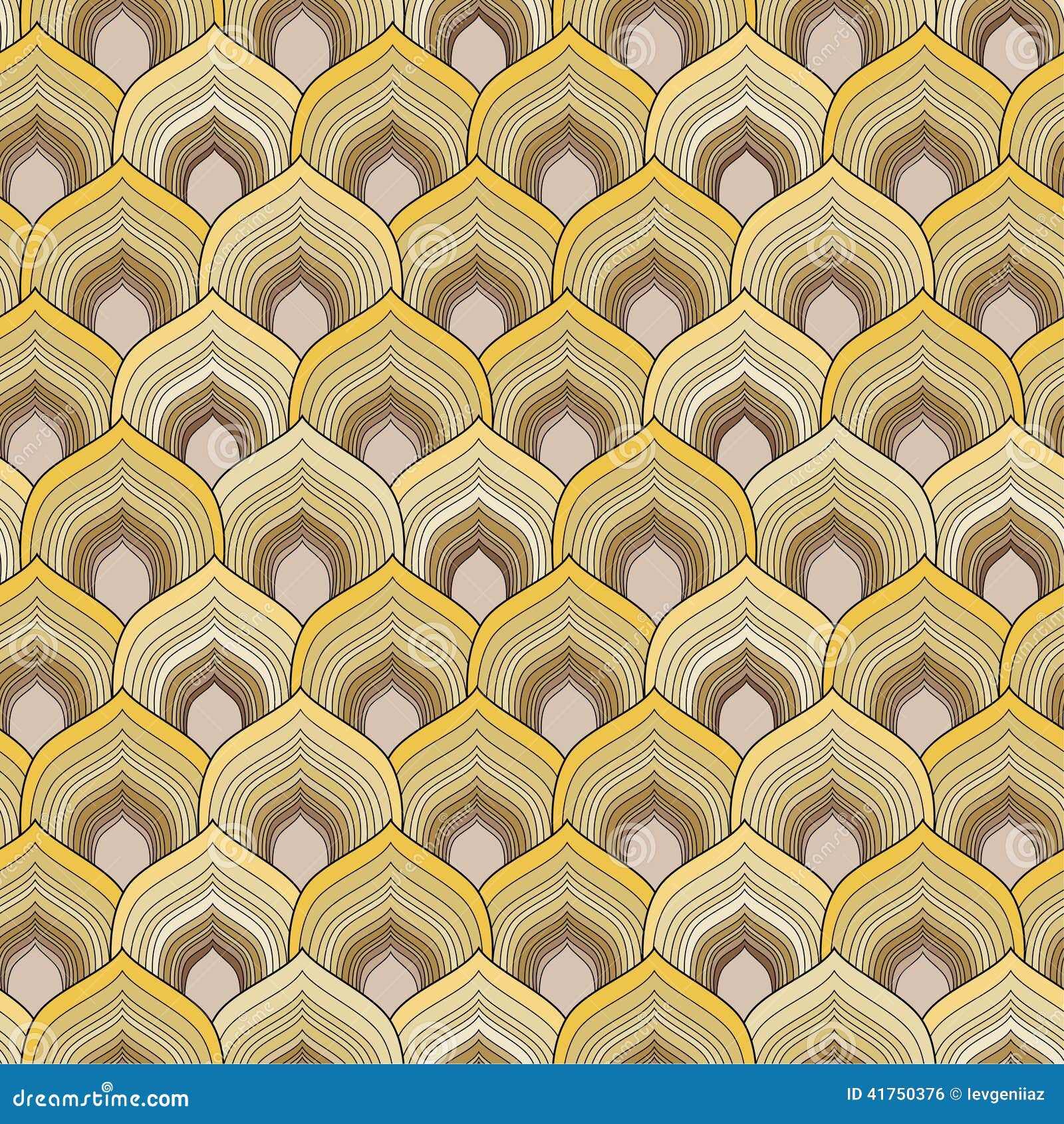 Golden scale pattern stock vector. Illustration of brown - 41750376