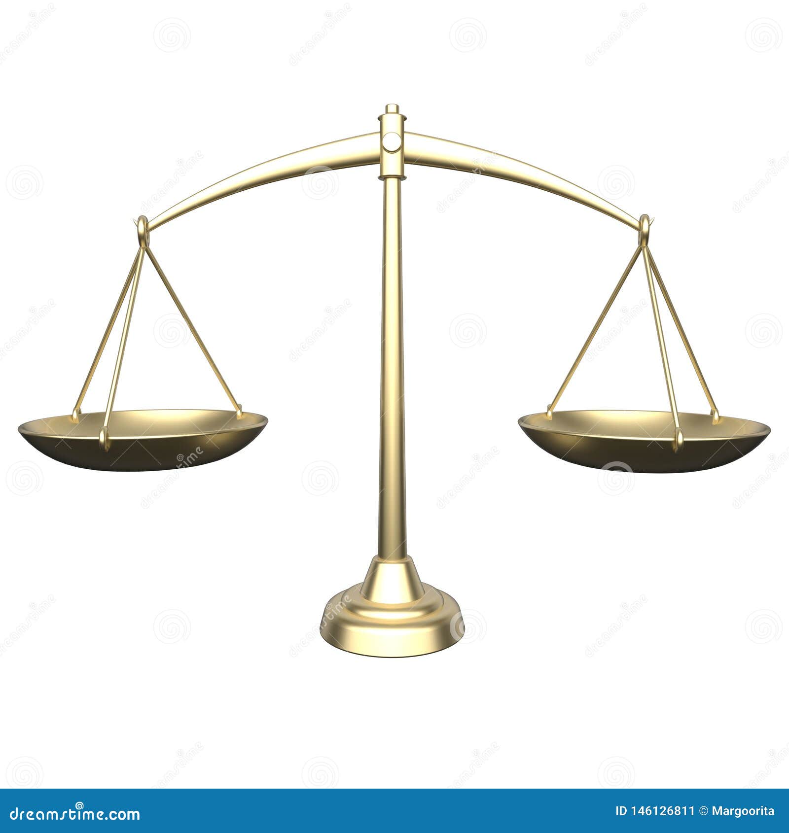 Golden Scales Isolated on White Background. 3d Rendering Stock ...