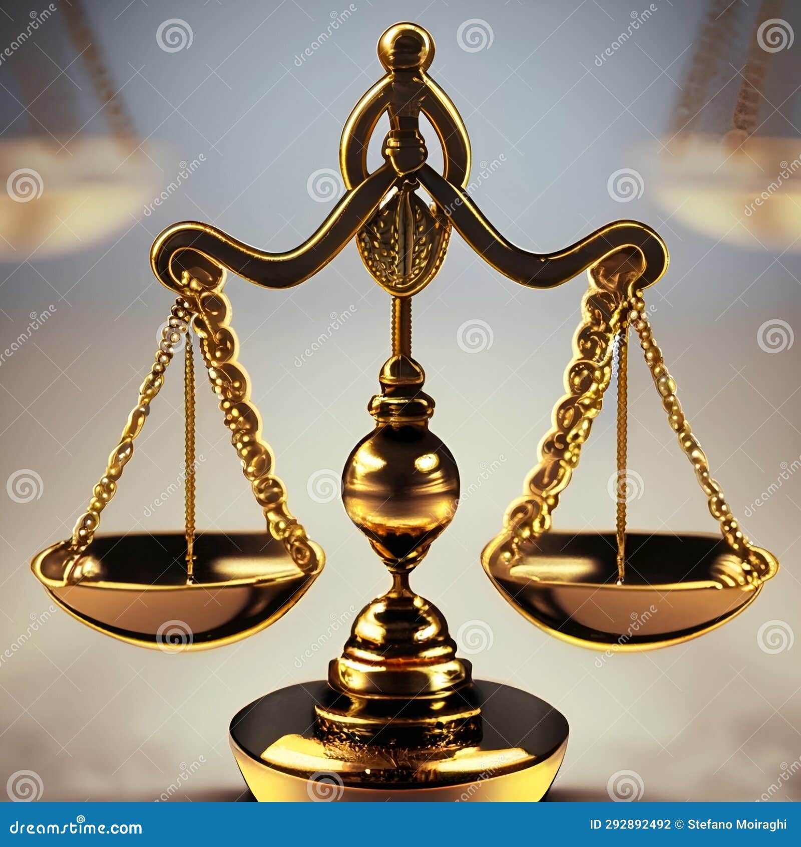 Golden Scales of Justice Human Right Concept Stock Illustration ...