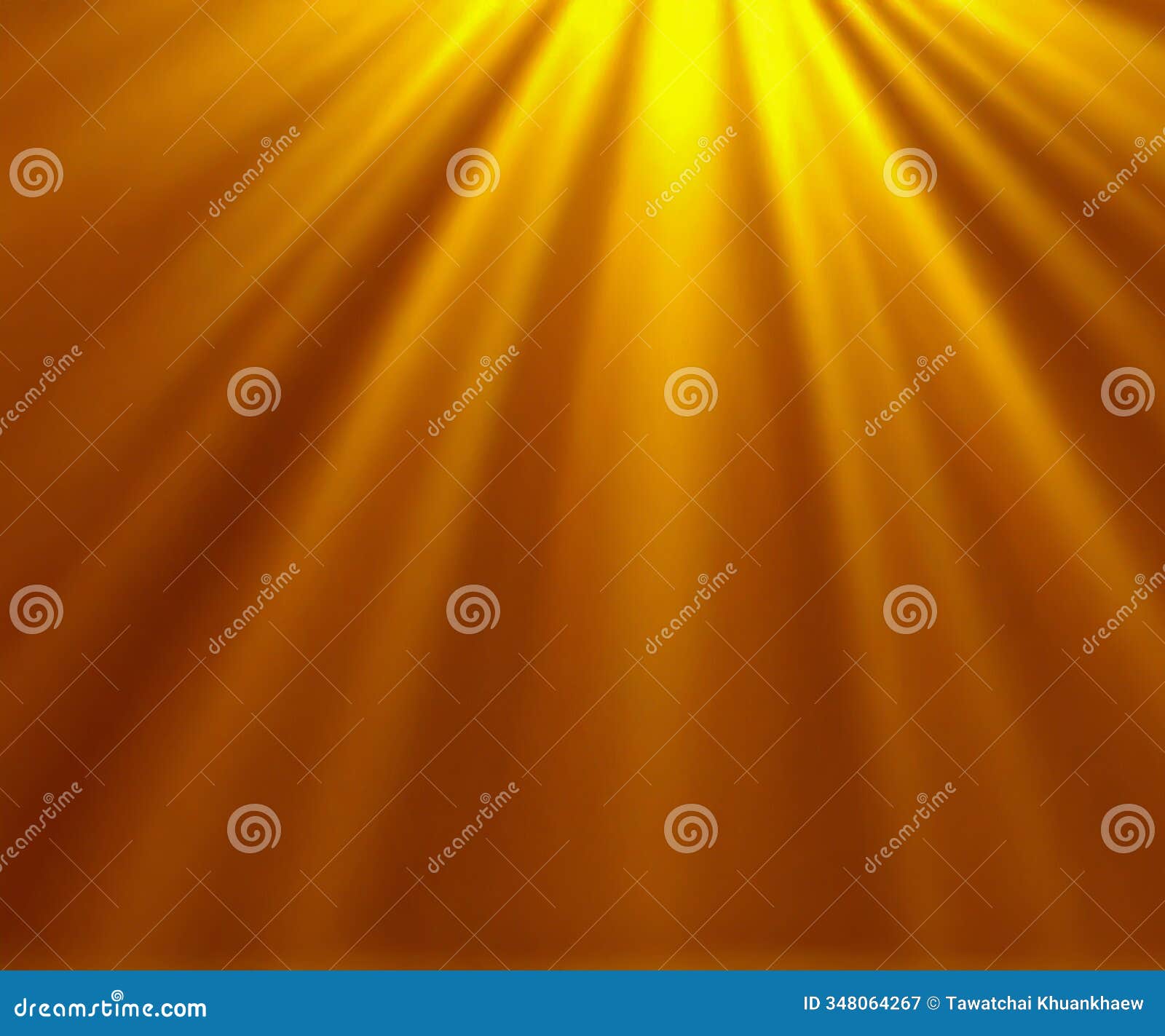 Golden Scene with Light Rays Effect Stock Illustration - Illustration ...