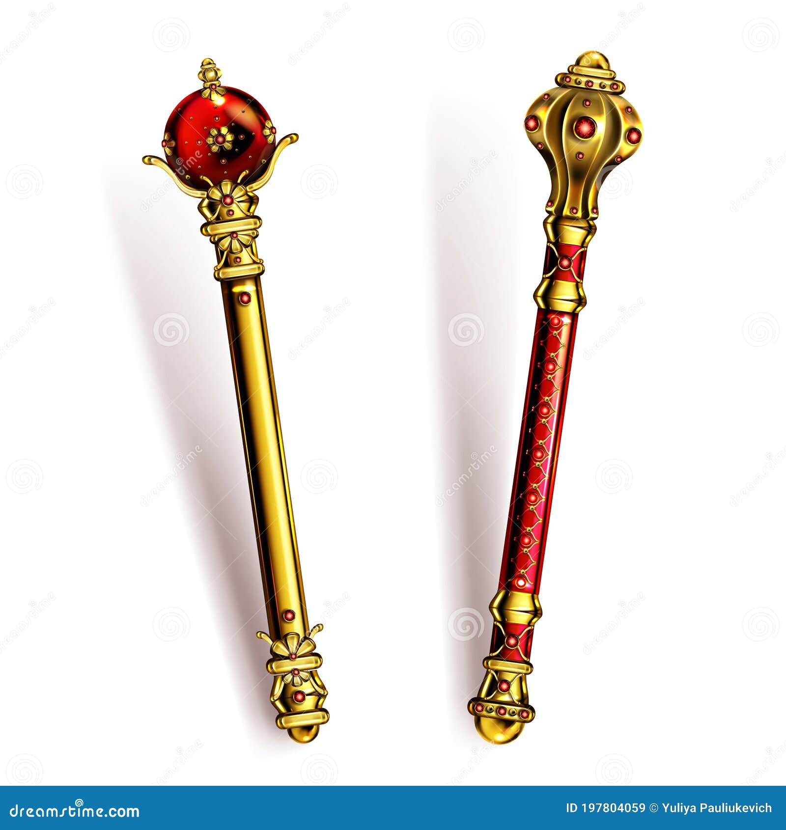 Golden Scepter for King or Queen, Royal Wand. Stock Vector ... Golden Scepter for King or Queen, Royal Wand. Stock Vector ...