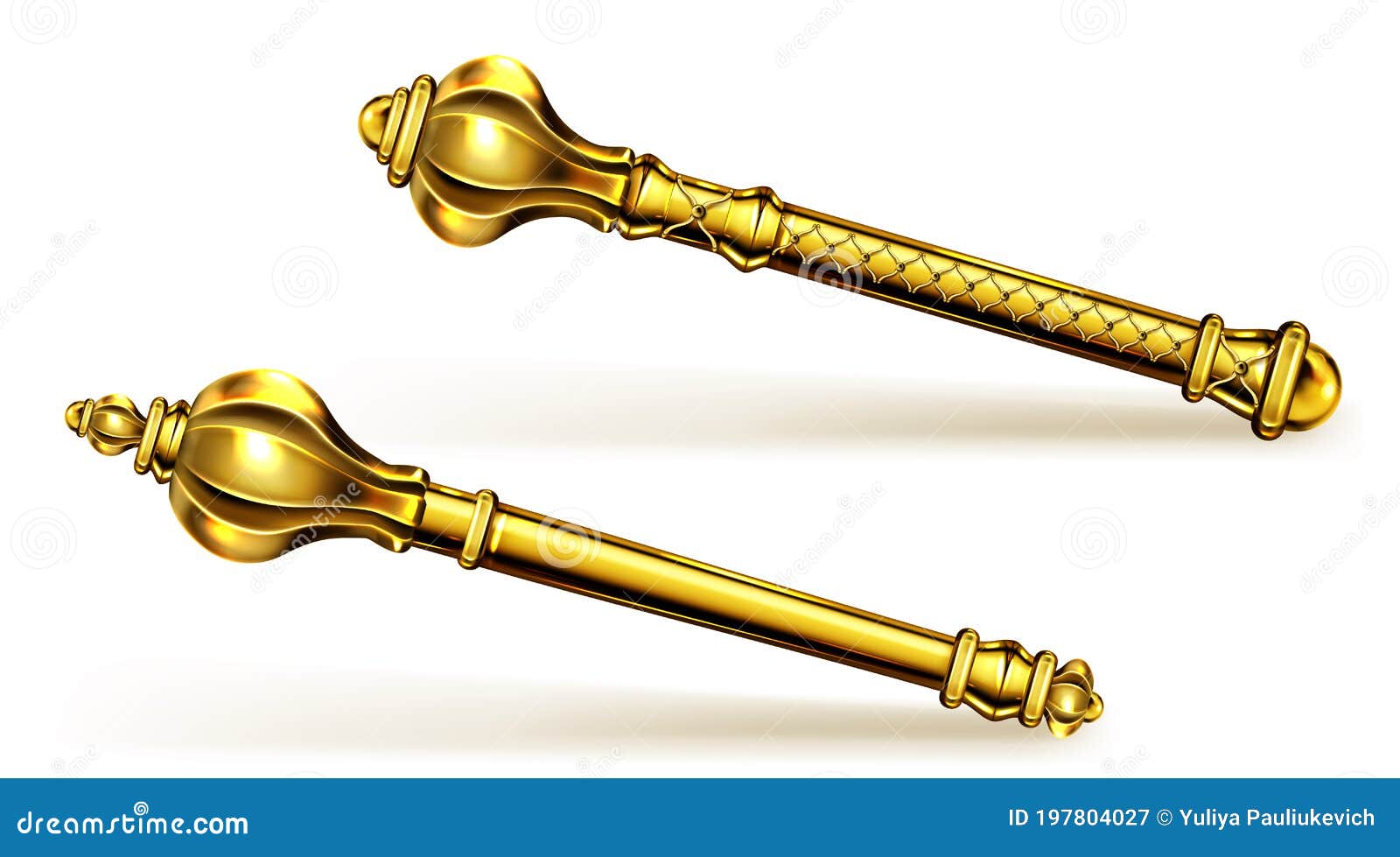 Golden Scepter for King or Queen, Royal Wand. Stock Vector ... Golden Scepter for King or Queen, Royal Wand. Stock Vector ...