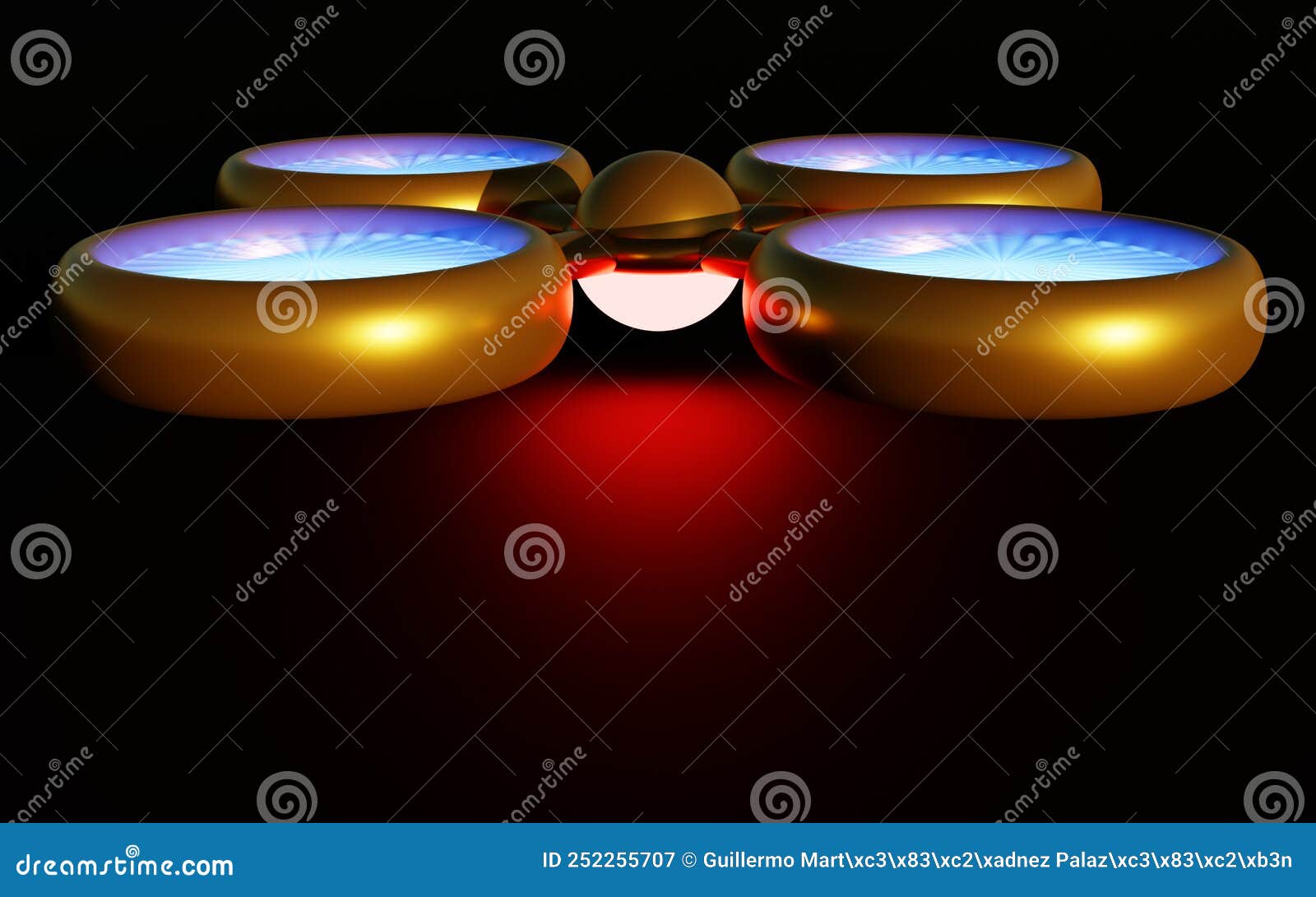 Alien Tracker Chases Humans In The Desert, Digital Painting, 3D ...