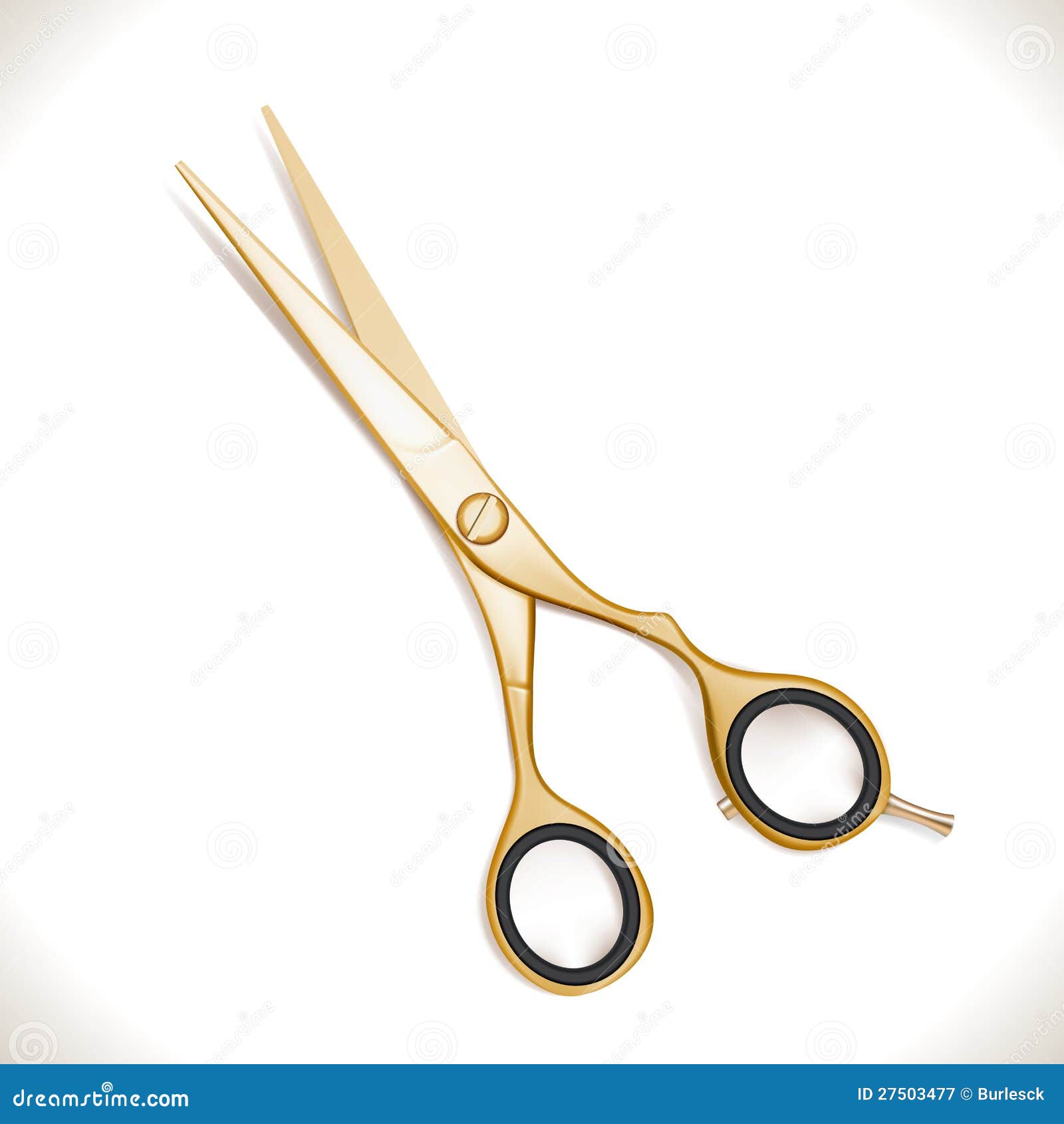 Golden Scissors stock vector. Illustration of handicraft - 27503477