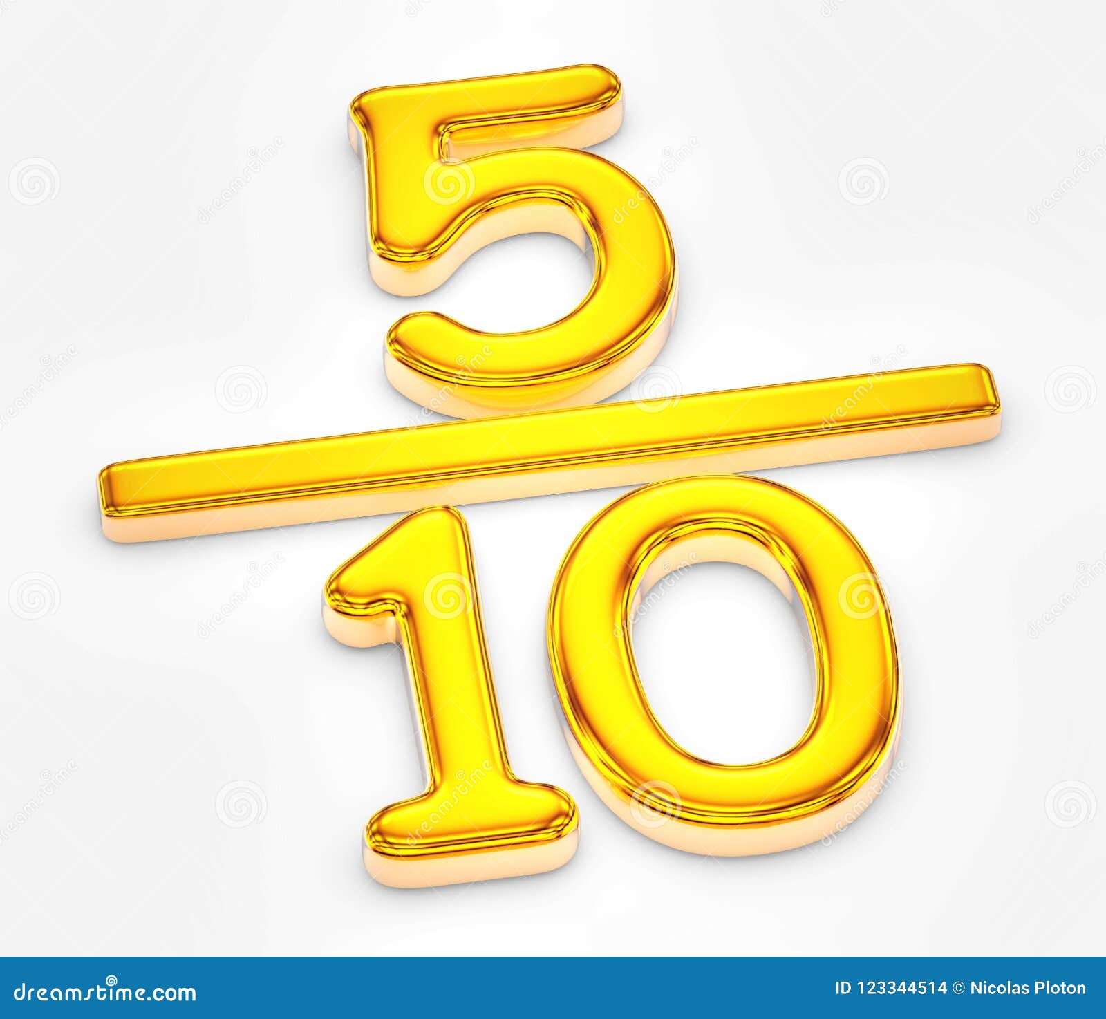 Golden Score of Five Out of Ten Illustration Stock Illustration ...