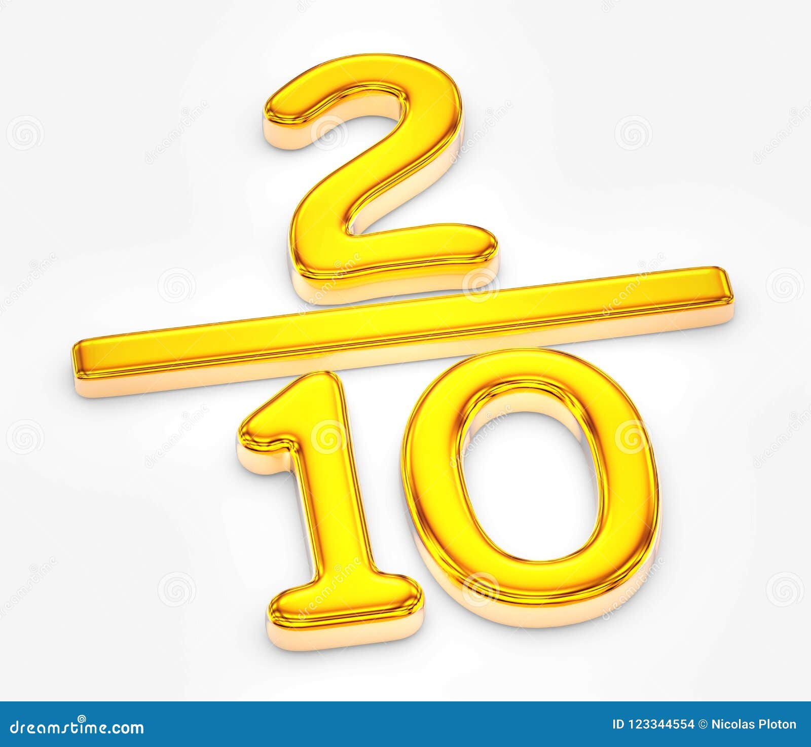 Golden Score of Two Out of Ten Illustration Stock Illustration ...