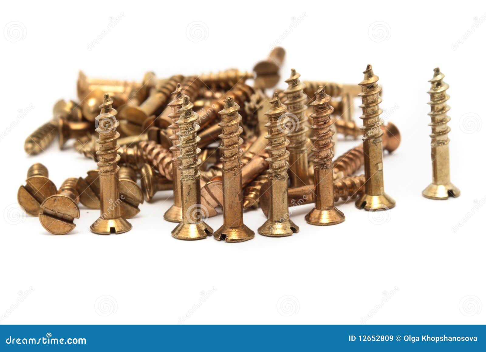 Golden screws in a hip stock image. Image of metal, steel - 12652809