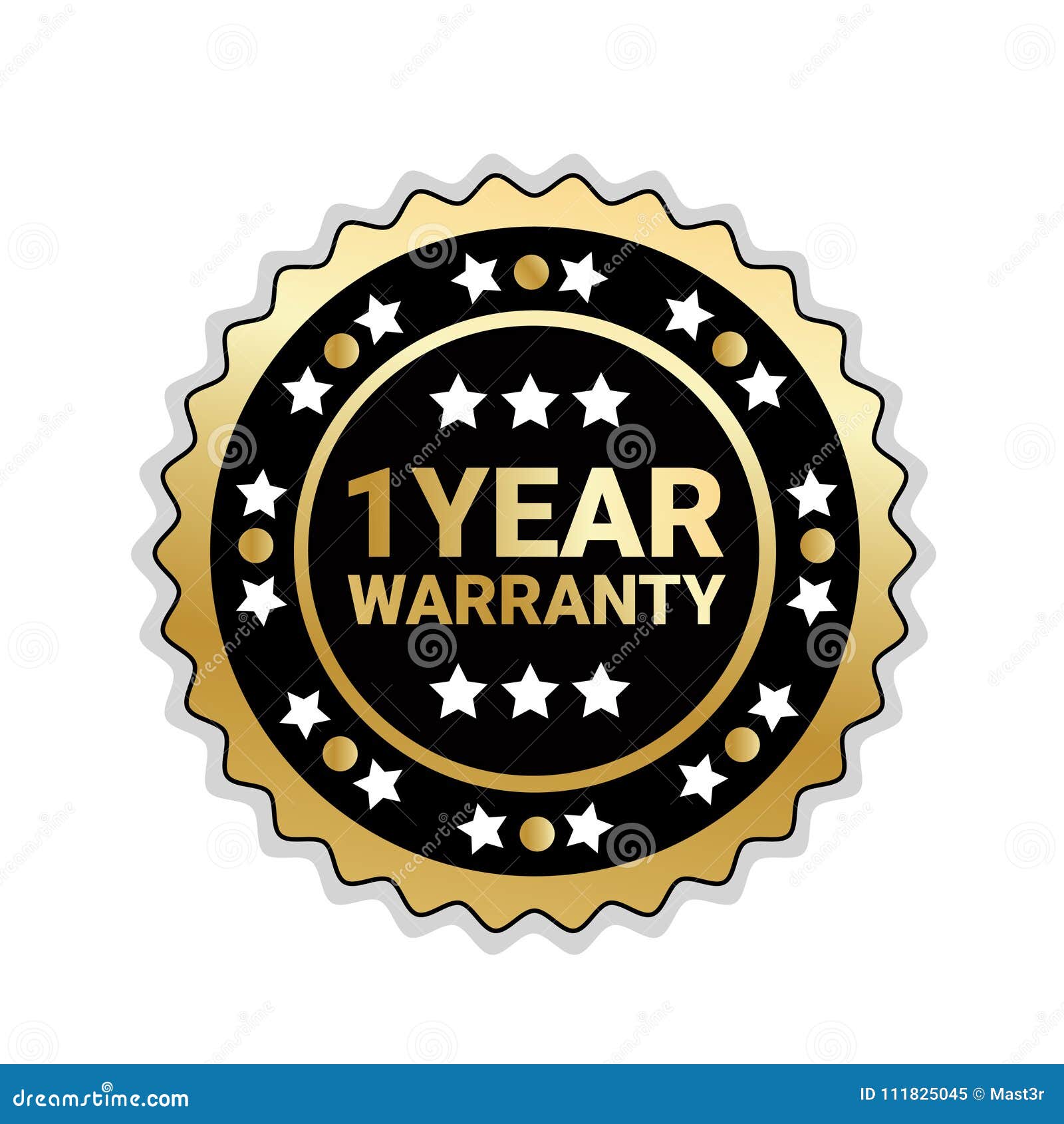 Golden Seal 1 Year Warranty Sign Isolated Badge Icon Stock Vector ... Golden Seal 1 Year Warranty Sign Isolated Badge Icon Stock Vector ...
