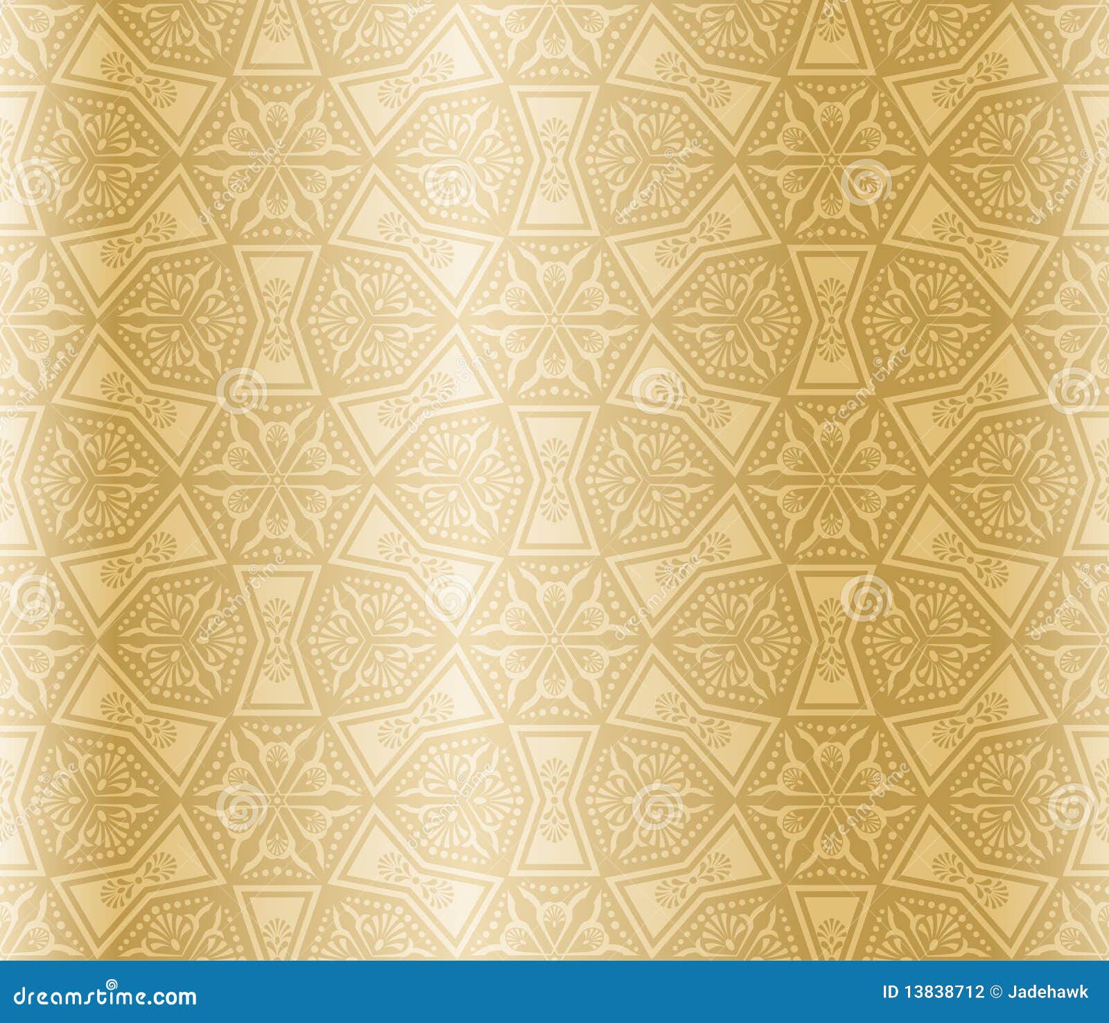 Golden seamless arabesque stock vector. Illustration of metallic - 13838712