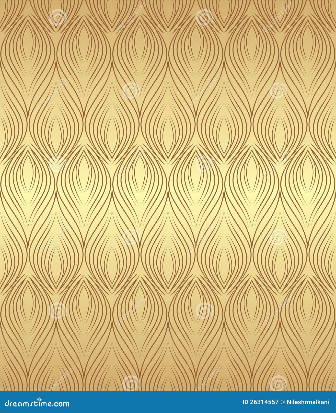 Golden seamless background stock vector. Illustration of silhouettes ...