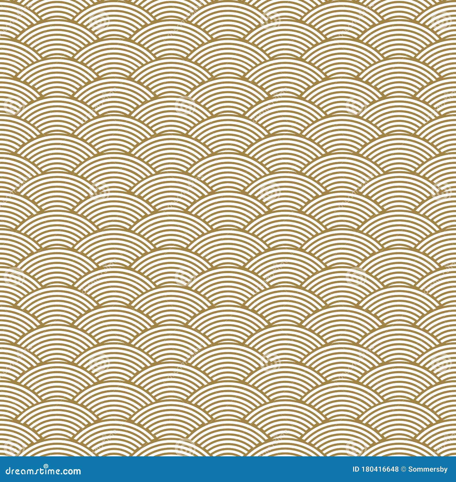 Golden Seamless Linear Wave Pattern Background Stock Vector ...