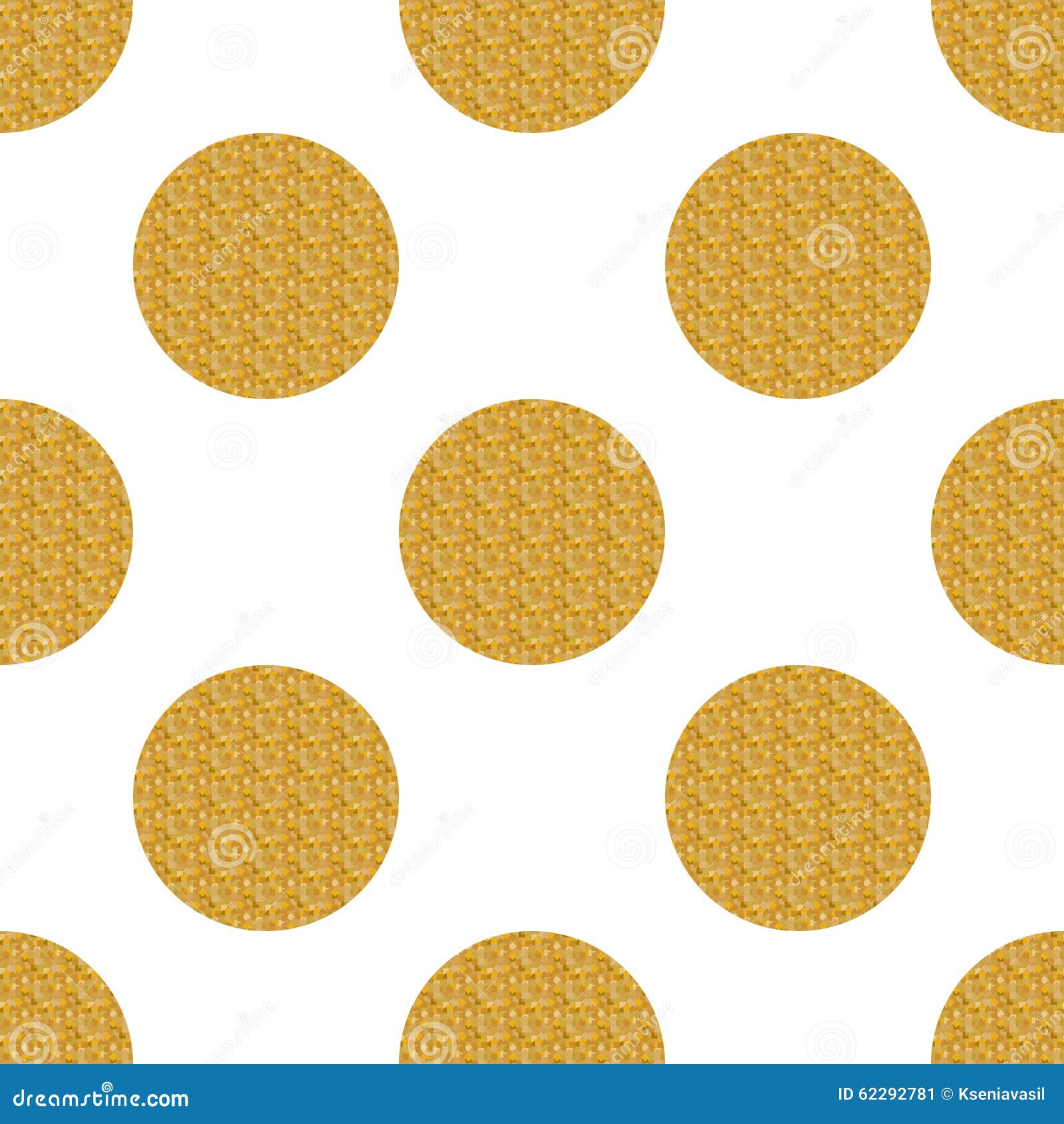 Golden Seamless Pattern with Circles Stock Vector - Illustration of ...