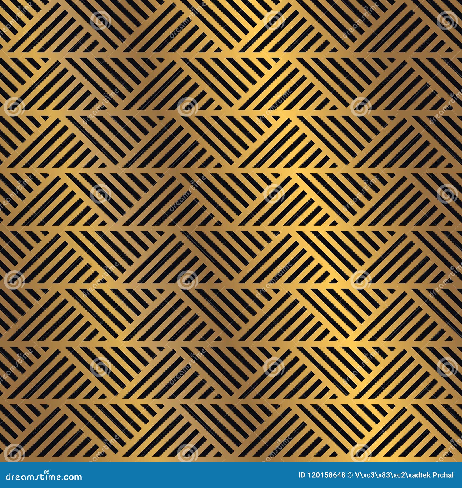 Golden Seamless Pattern on a Dark Background. Stock Vector ...