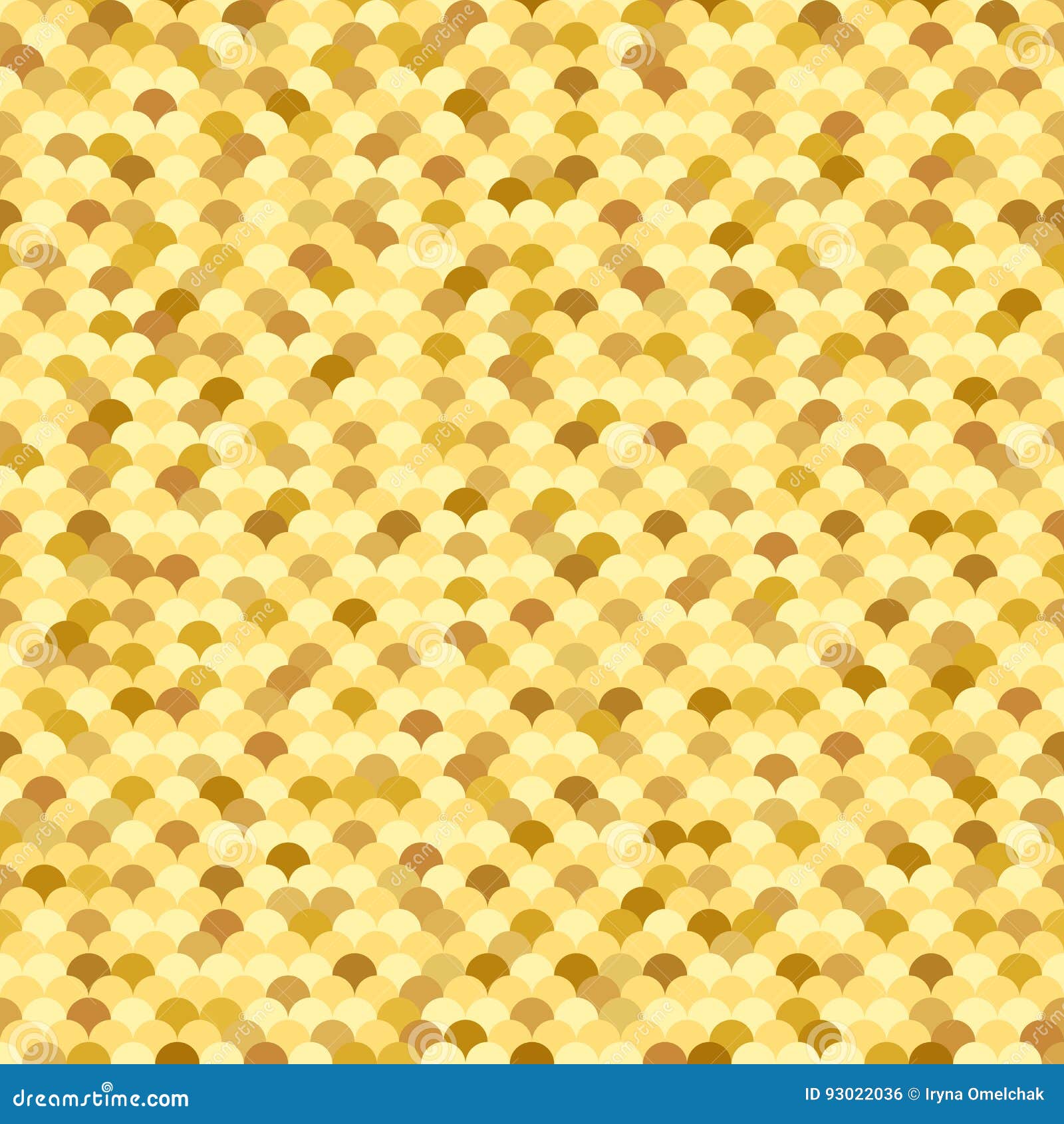 Golden Seamless Pattern with Fish Scale Texture. Stock Vector ...