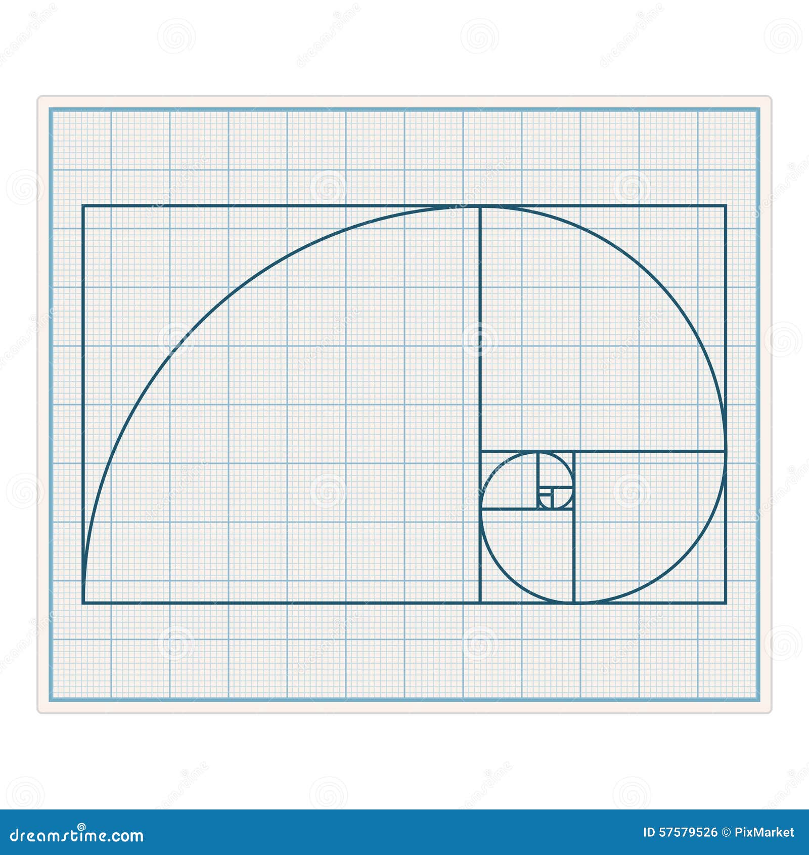 Golden Section stock vector. Illustration of ratio, proportion - 57579526