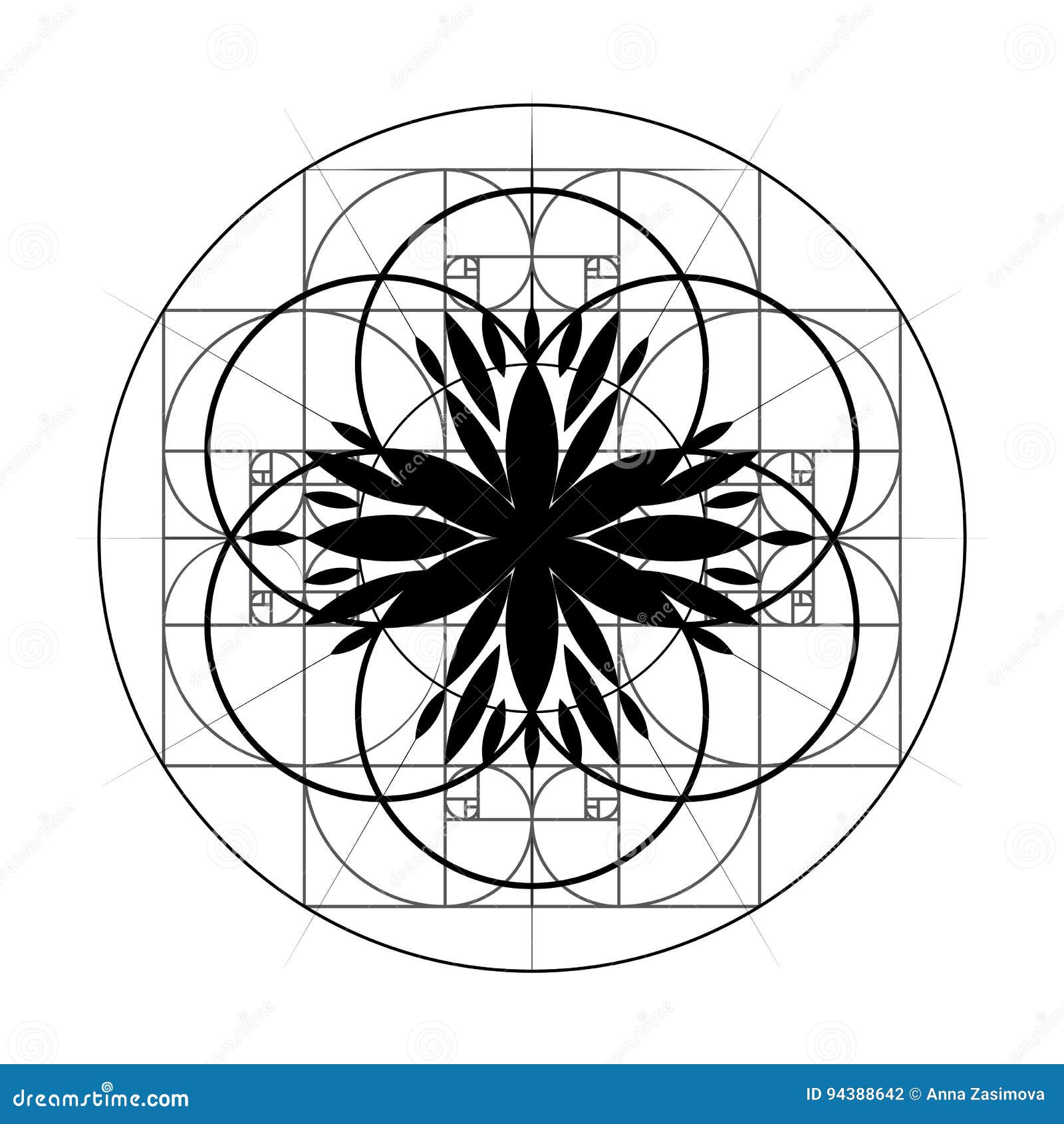 Sacred Geometry. Golden Section. Vector 10 Eps Stock Vector ...