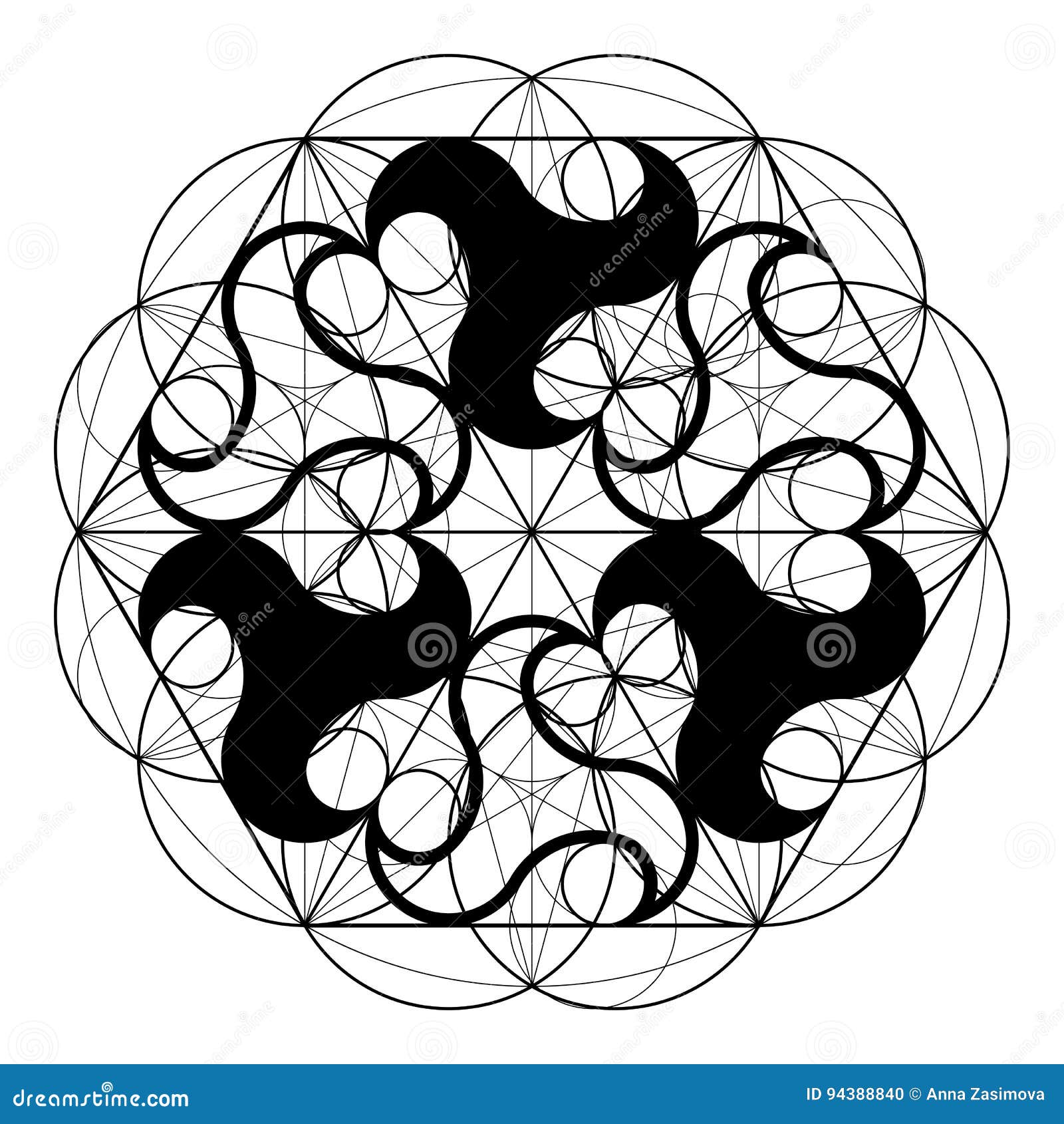Sacred Geometry. Golden Section. Vector 10 Eps Stock Vector ...