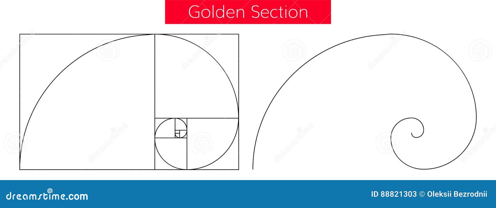 Golden section vector stock vector. Illustration of education - 88821303
