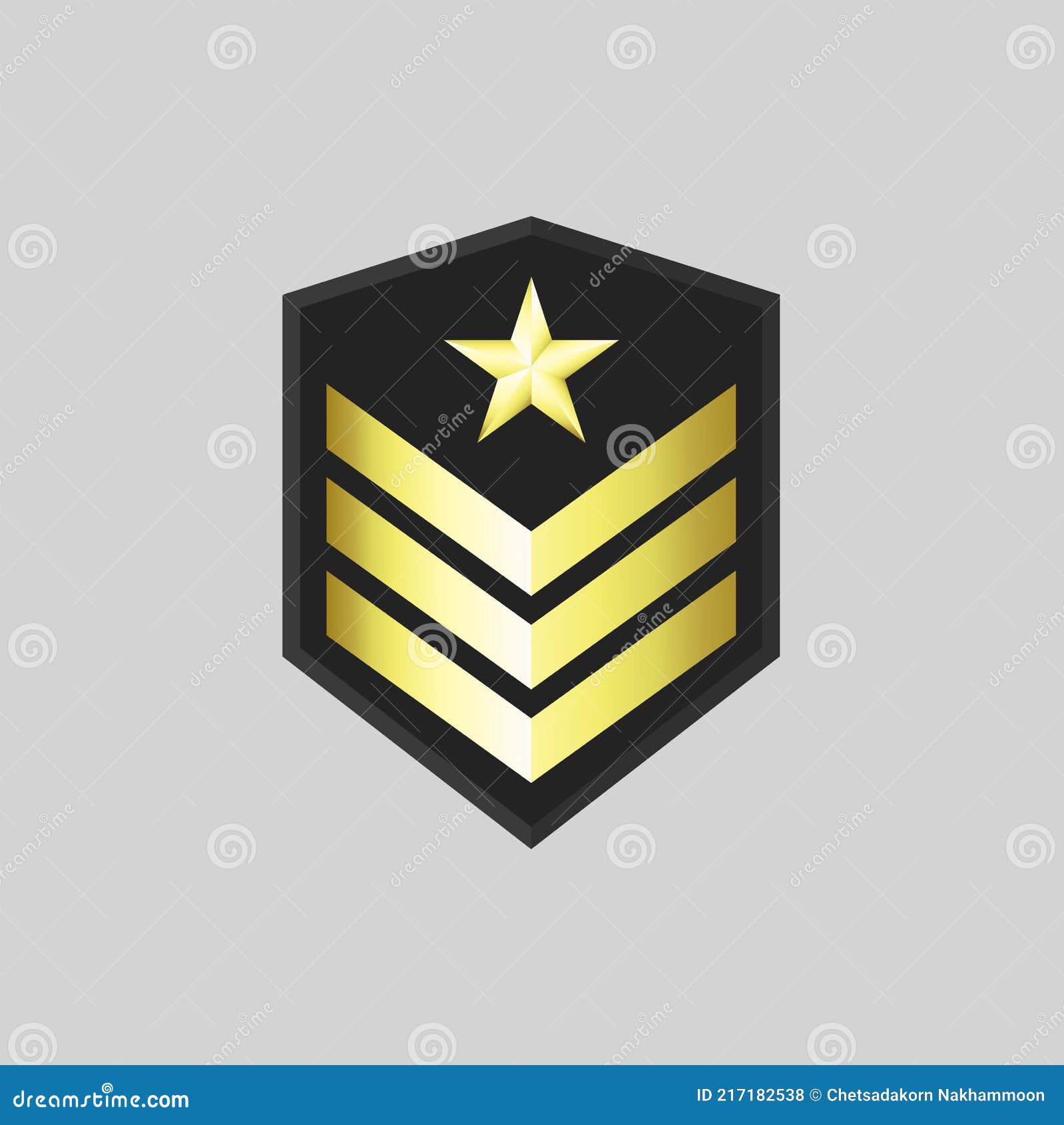 Sergeant Military Rank Vector Illustration Icon | CartoonDealer.com ...