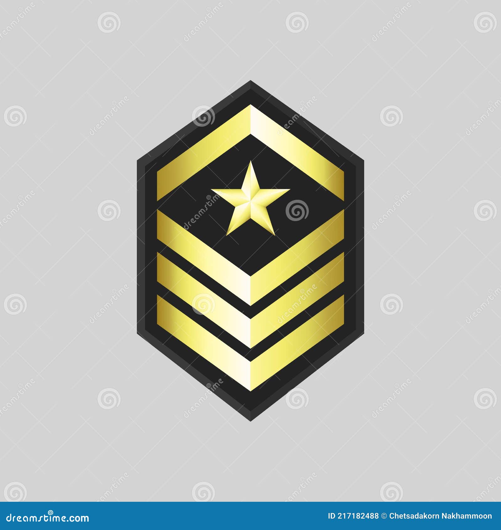 Sergeant Military Rank Vector Illustration Icon | CartoonDealer.com ...