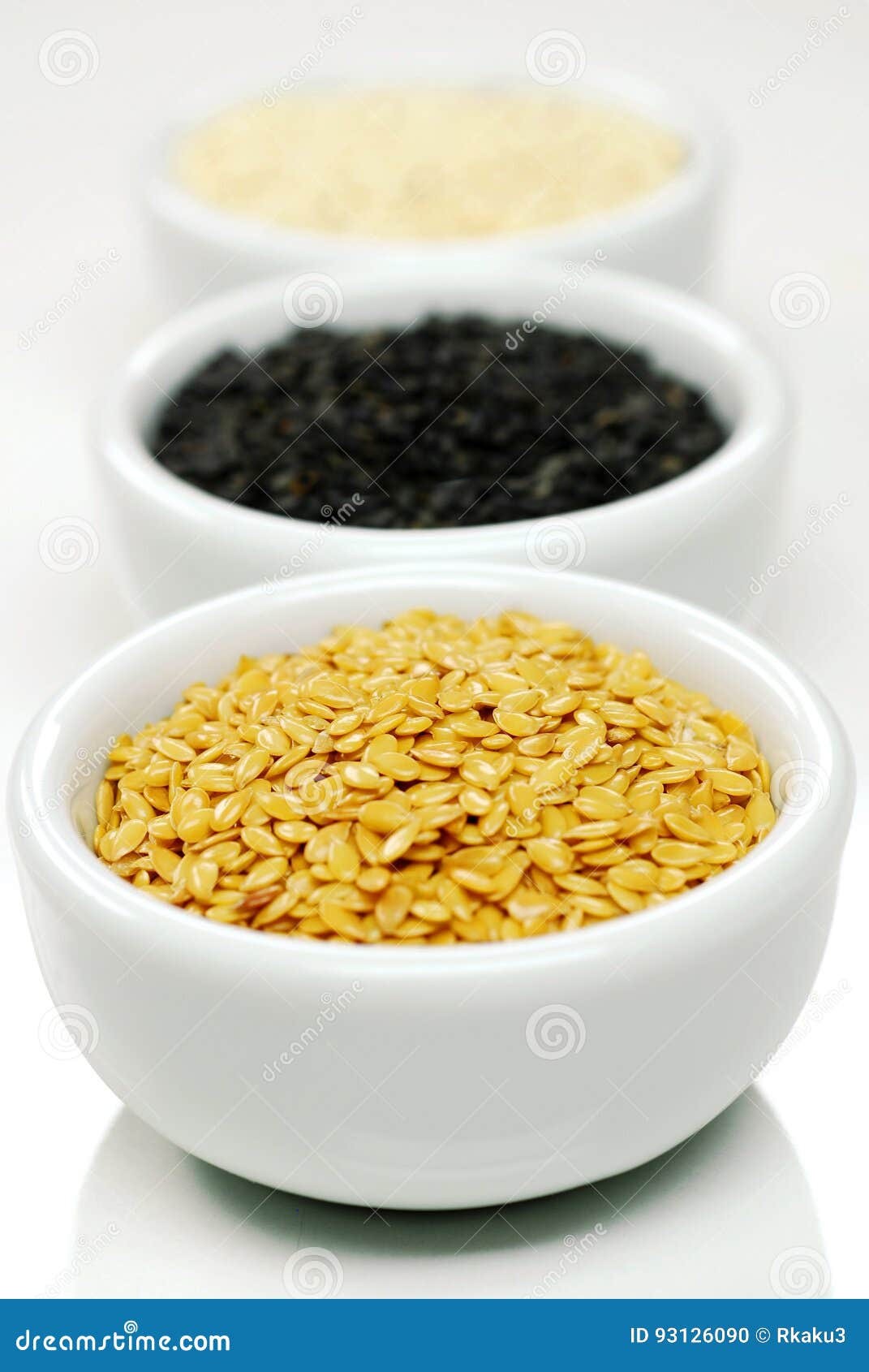 Golden Sesame and Types of Sesame Stock Photo - Image of healthy, cook ...