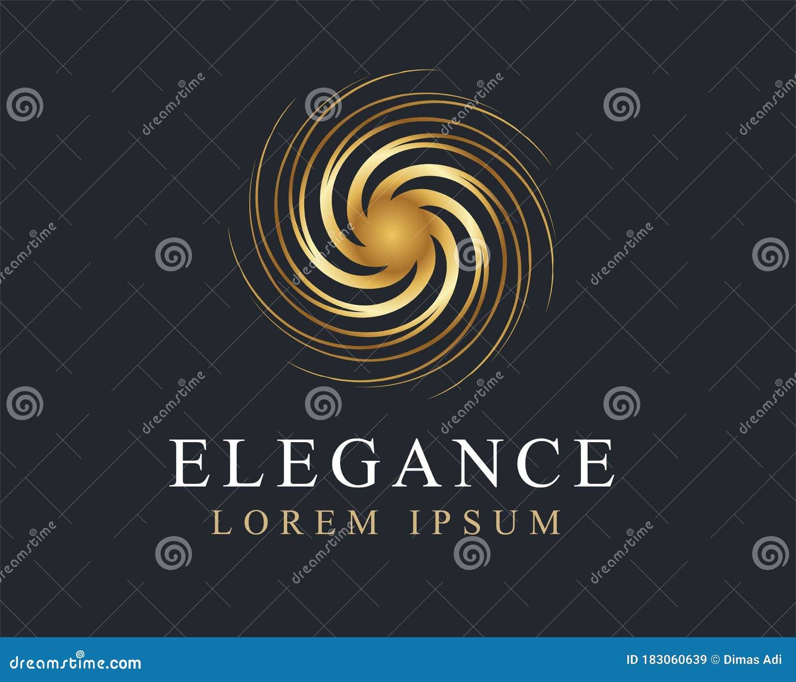 Golden Shape Logo Design Premium Vector Stock Vector - Illustration of ...