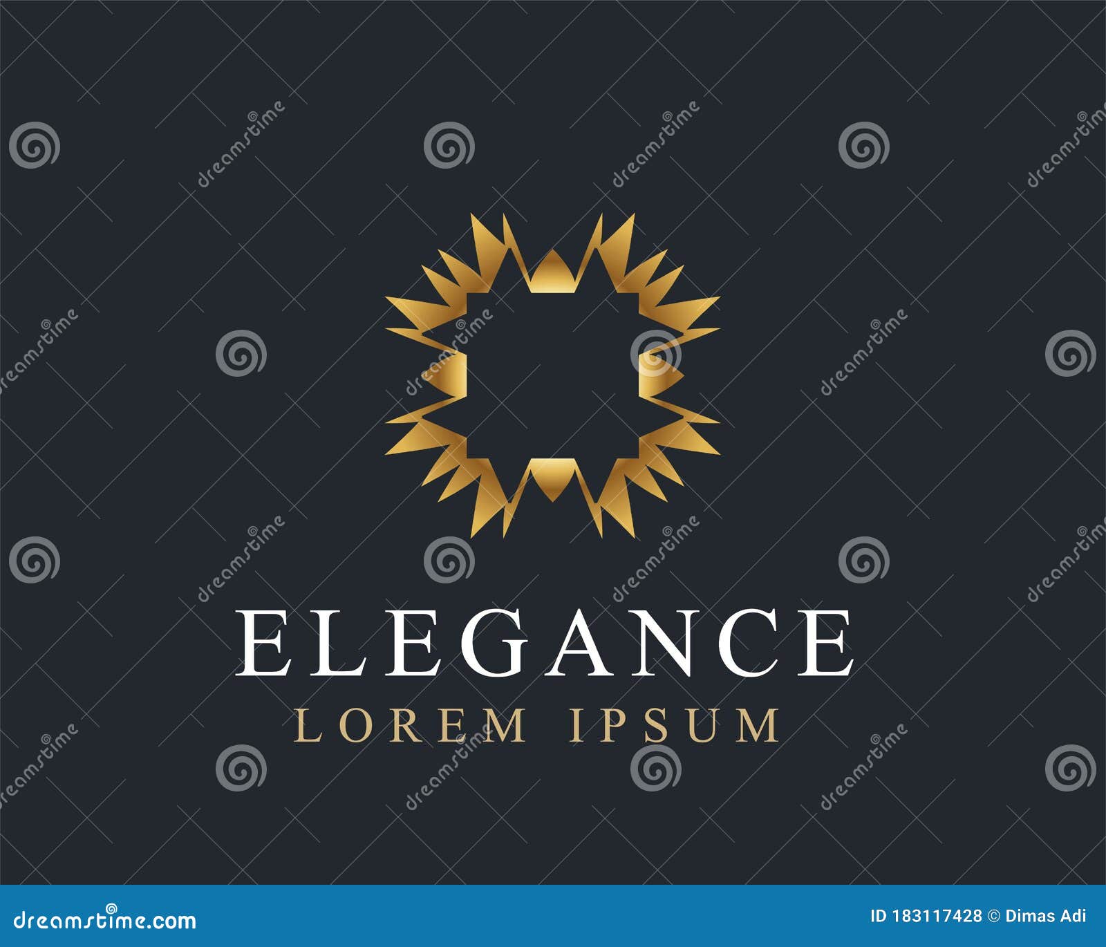 Golden Shape Logo Design Premium Stock Illustration - Illustration of ...