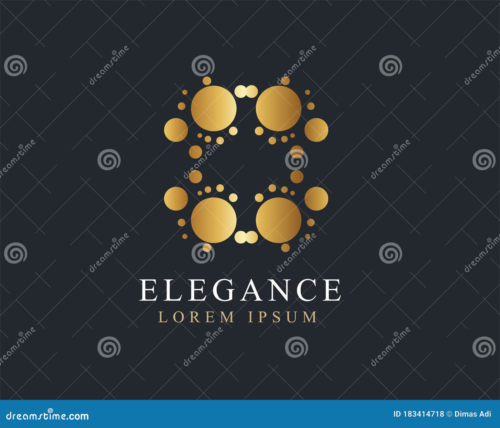 Golden Shape Logo Design Premium Vector Stock Vector - Illustration of ...