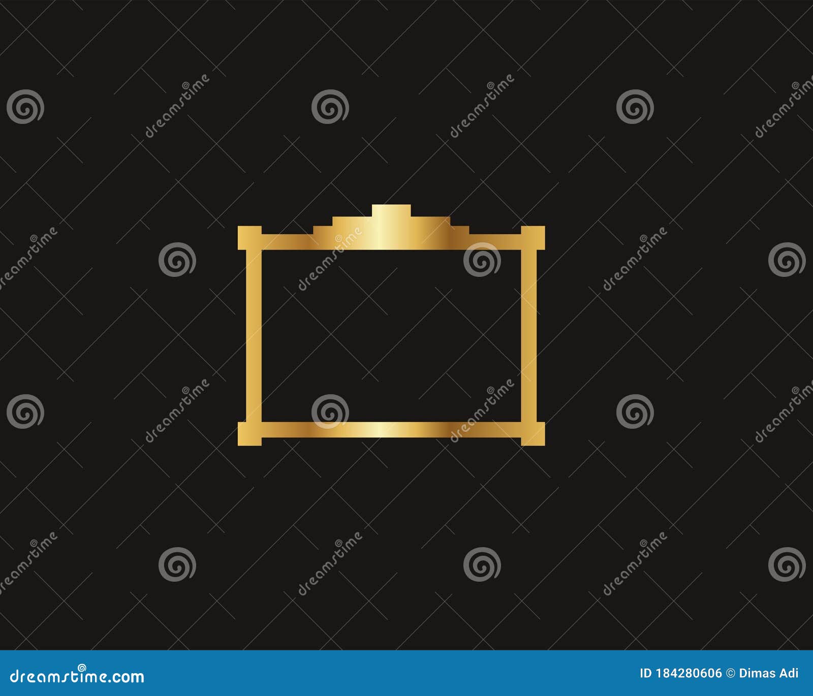 Golden Shape Logo Premium Vector Stock Vector - Illustration of clip ...