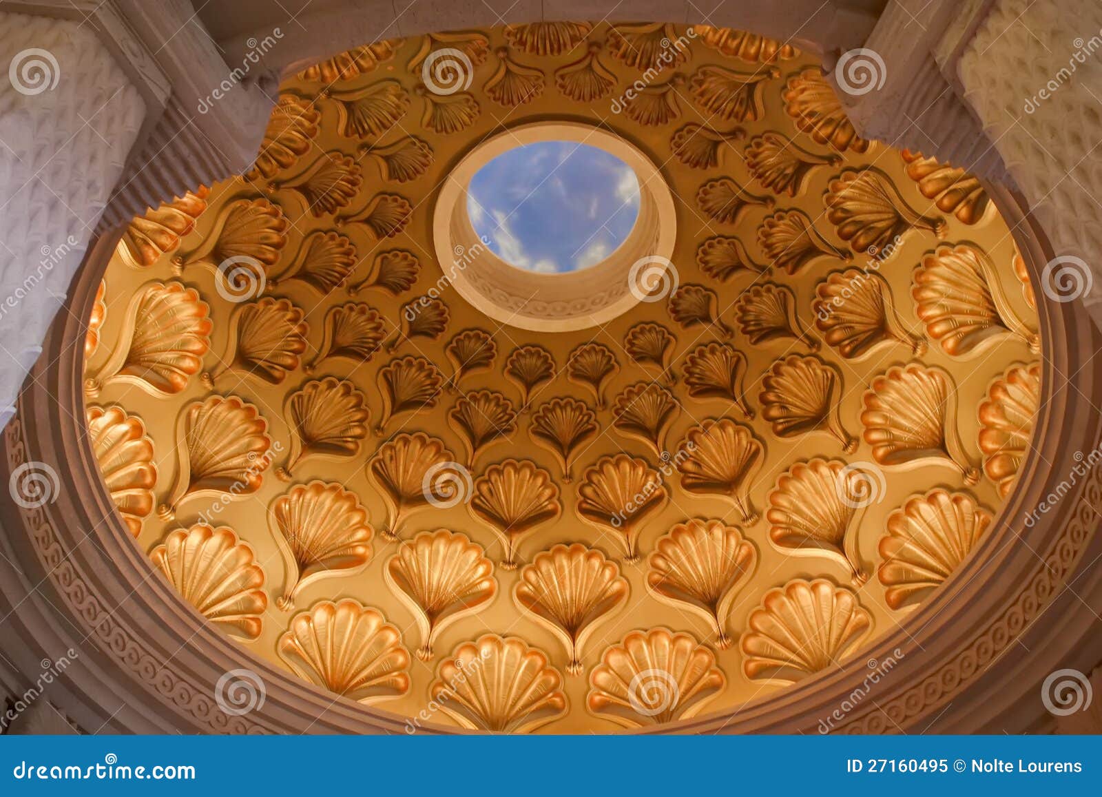 Golden shell stock image. Image of science, building - 27160495