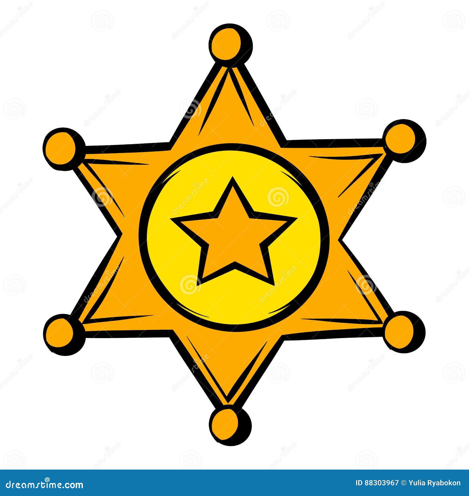 Golden Sheriff Star Badge Icon, Icon Cartoon Stock Vector ... Golden Sheriff Star Badge Icon, Icon Cartoon Stock Vector ...