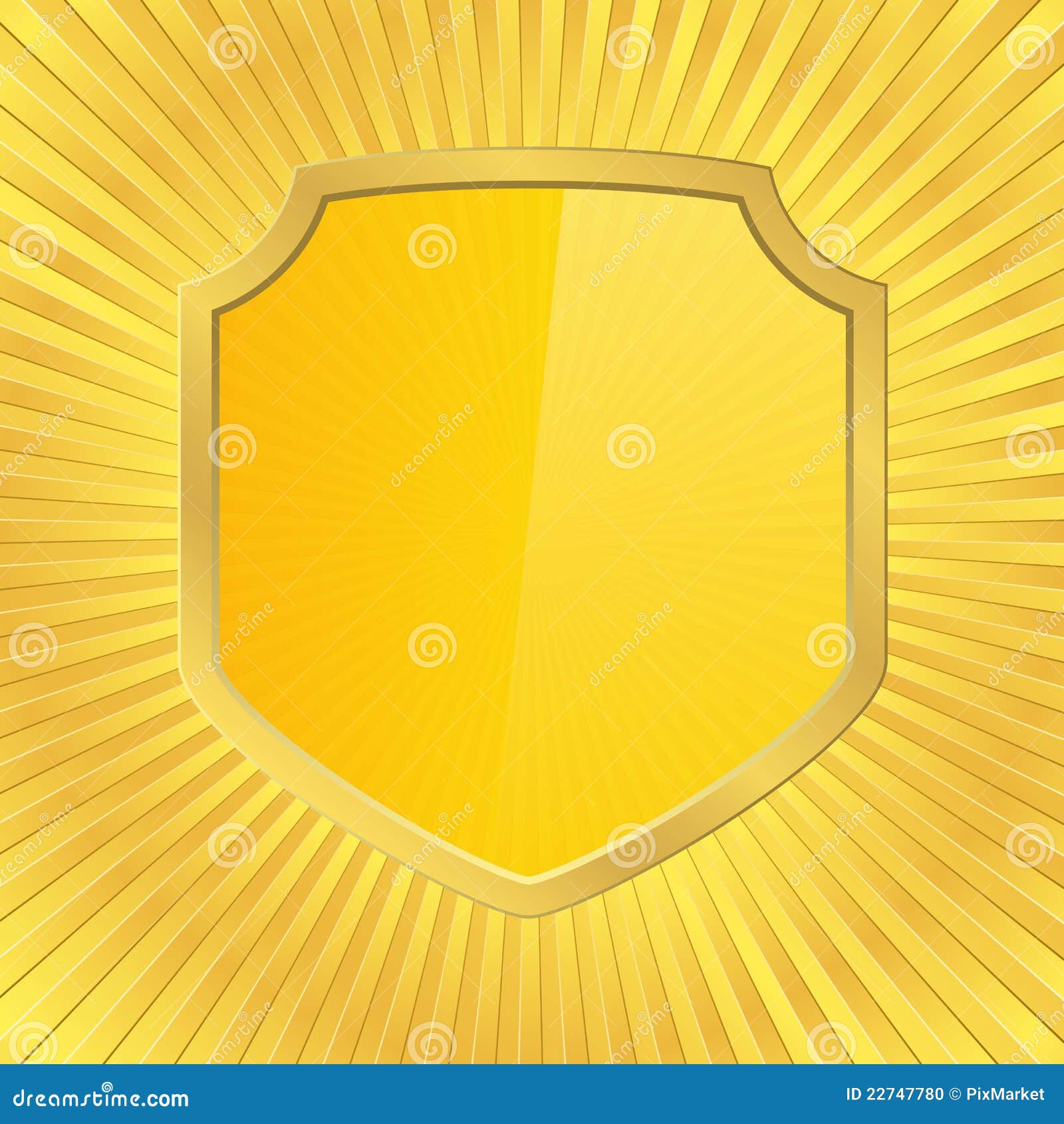 Golden Shield stock vector. Illustration of label, dark - 22747780