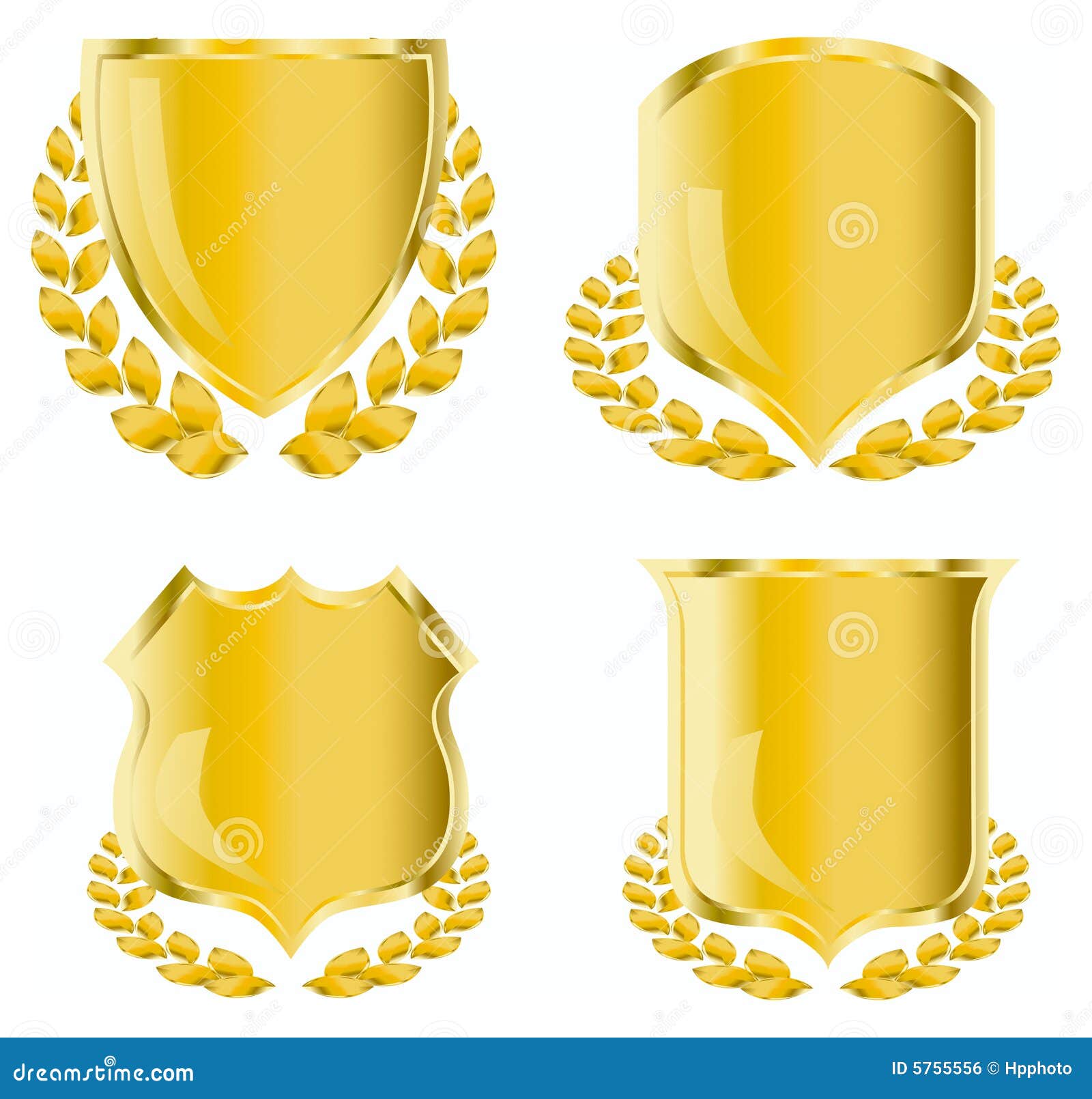 Golden Shield Cartoon Vector | CartoonDealer.com #6509891