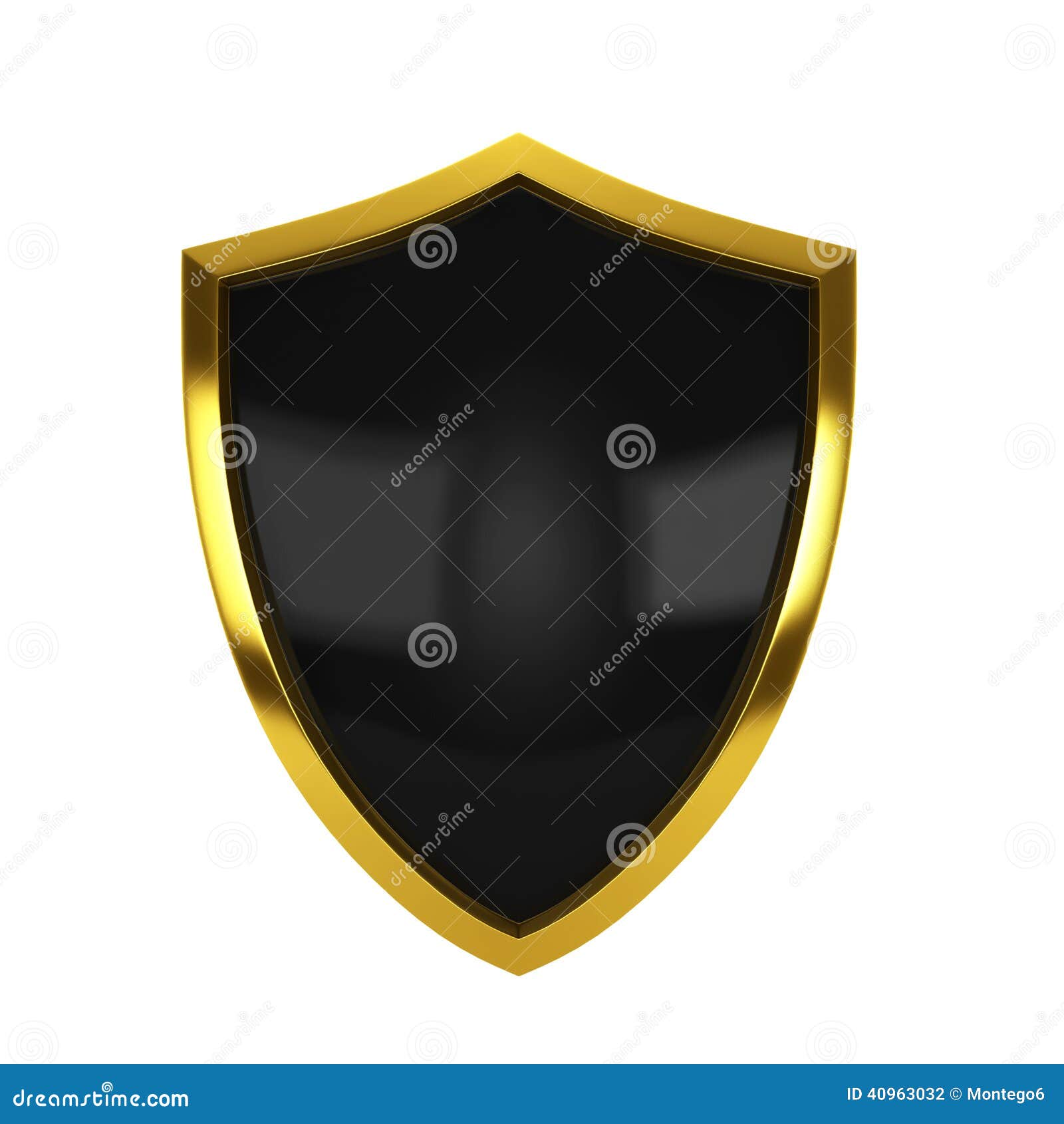 Gold Shield Frames Set Vector Illustration. Realistic Isolated Golden ...