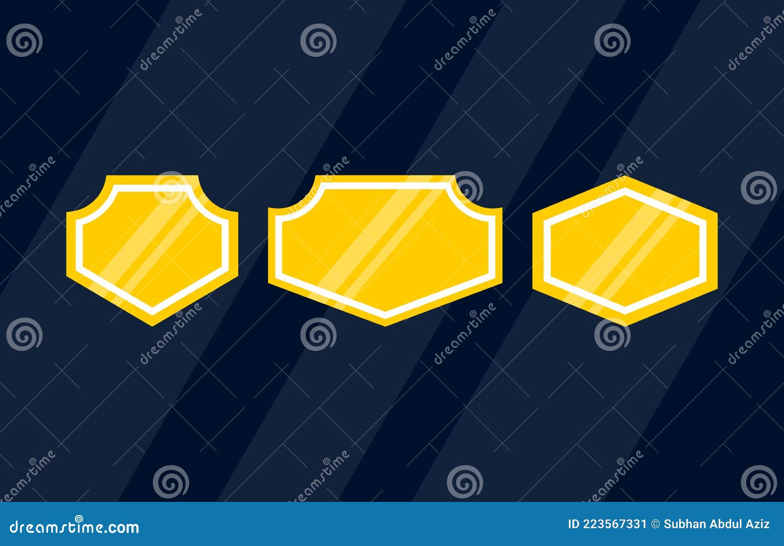 Golden Shield Logo Set Vector Template Stock Vector - Illustration of ...
