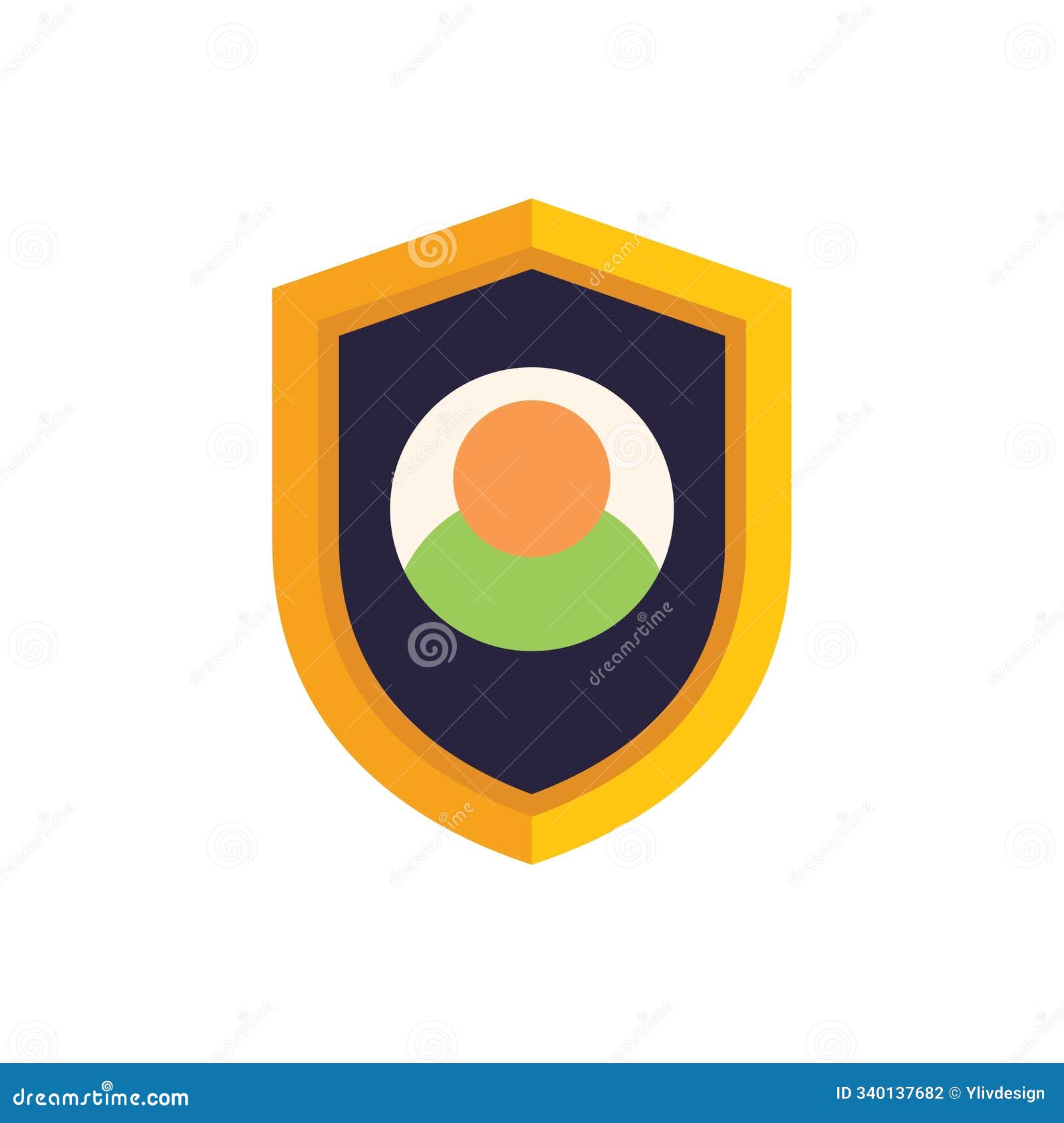 Golden Shield Protecting User Profile with Secure Login Stock Photo ...