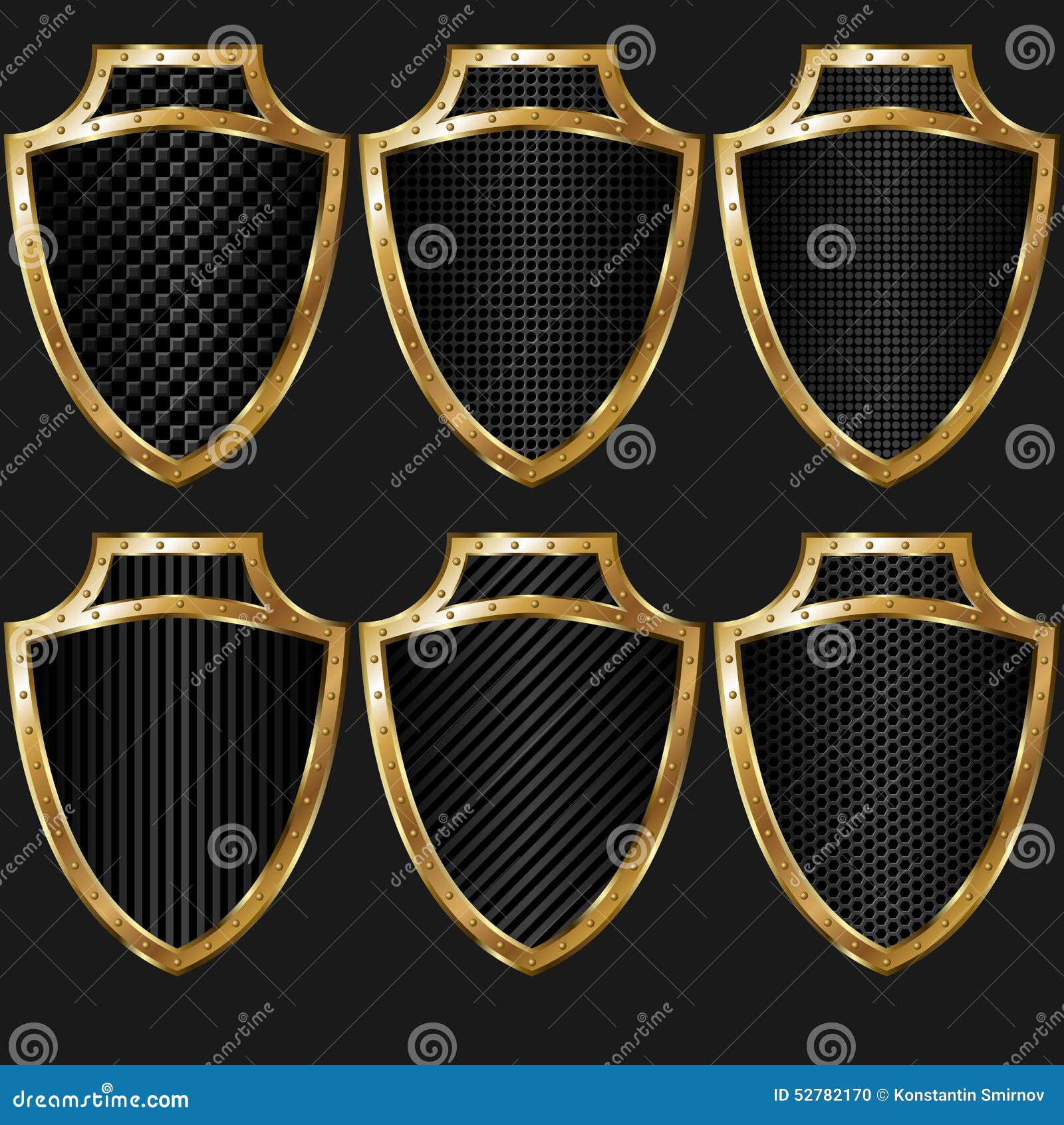 Golden shield texture stock vector. Illustration of insignia - 52782170