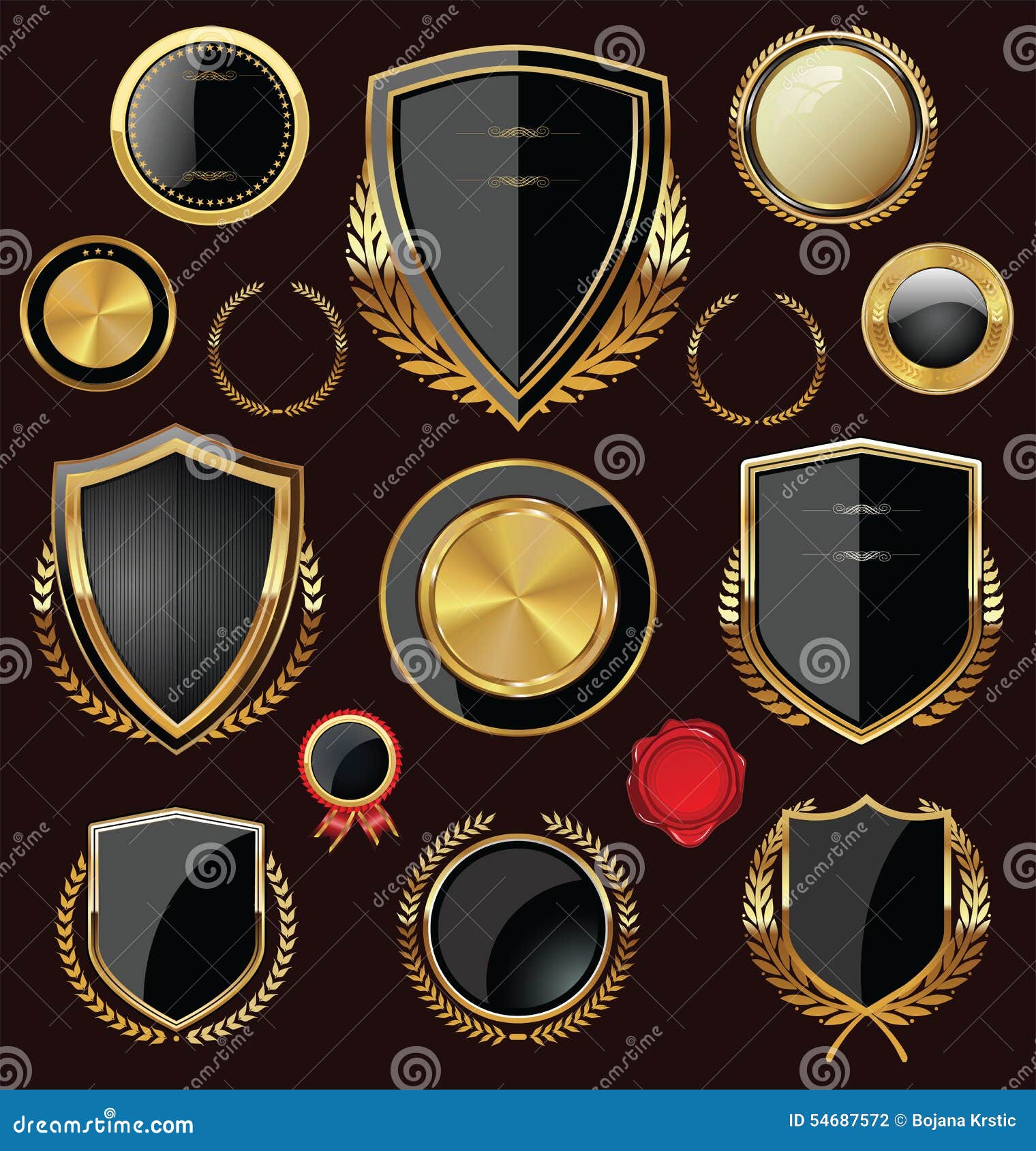 Shields / Labels. Vector | CartoonDealer.com #3785904