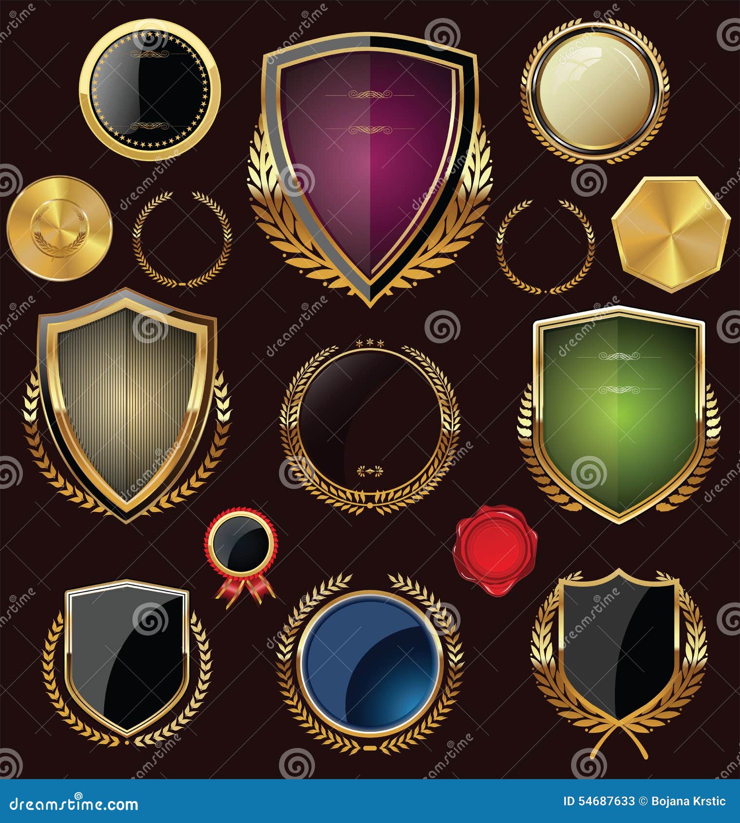 Shields / Labels. Vector | CartoonDealer.com #3785904