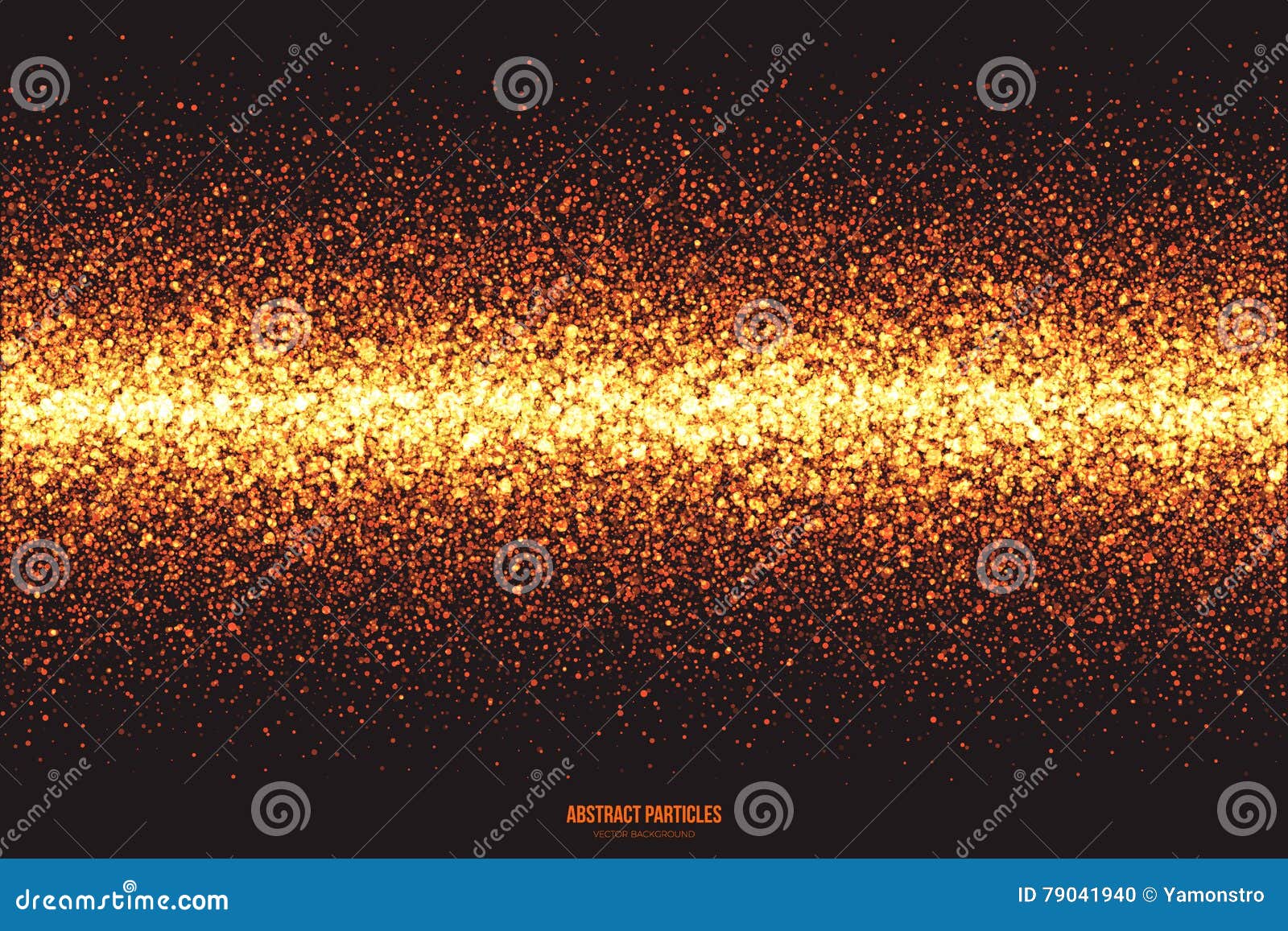 Golden Shimmer Glowing Round Particles Vector Background Stock Vector ...