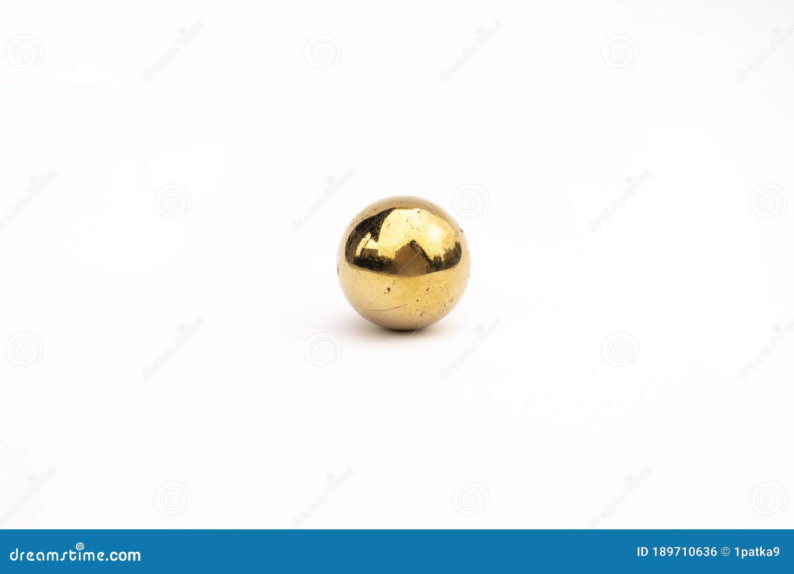 Golden Shiny Ball on White Background Stock Photo - Image of billiard ...