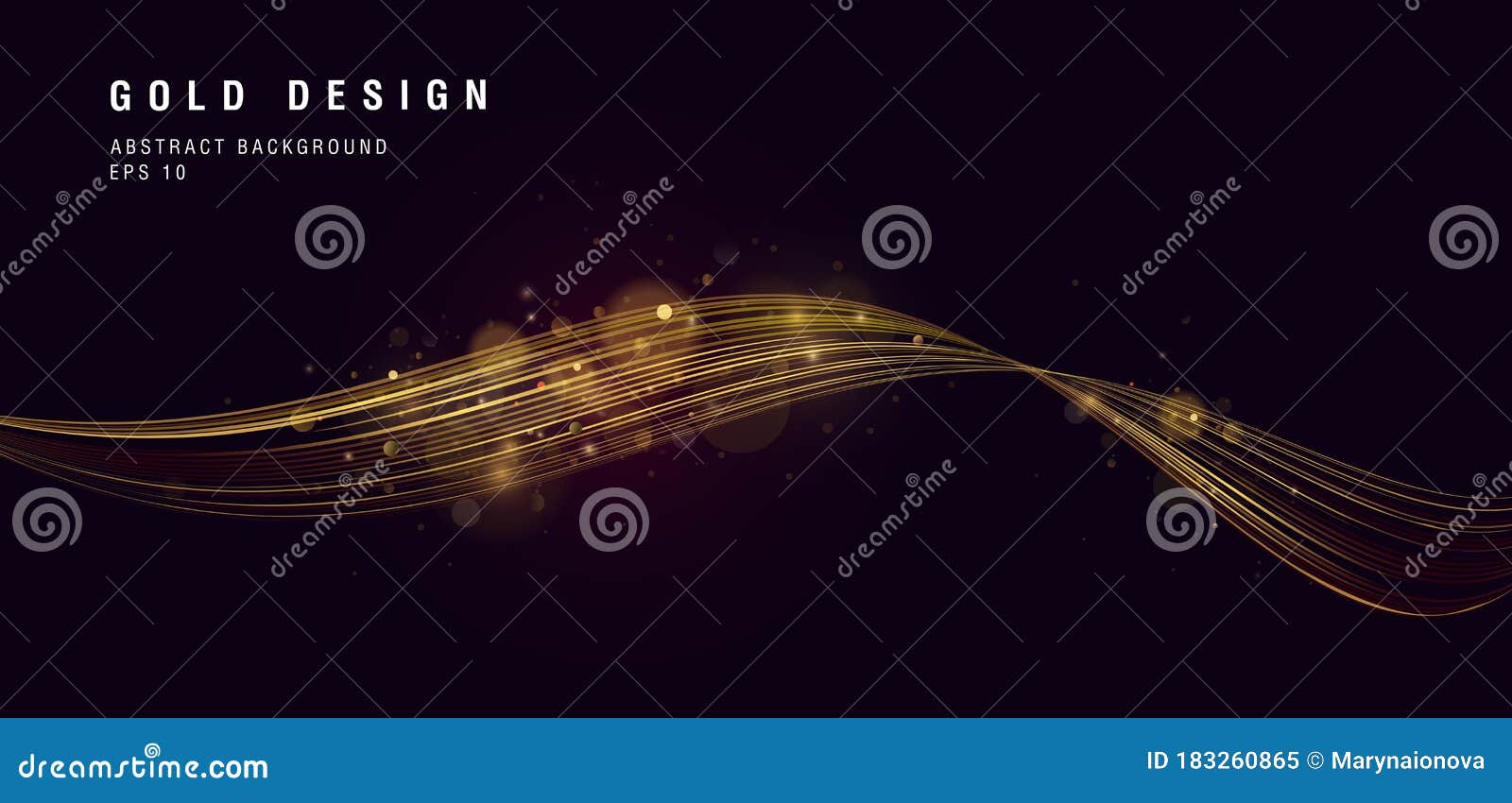 Golden Shiny Lines Forming Curve in 3d Space, Shiny Graphic Element ...