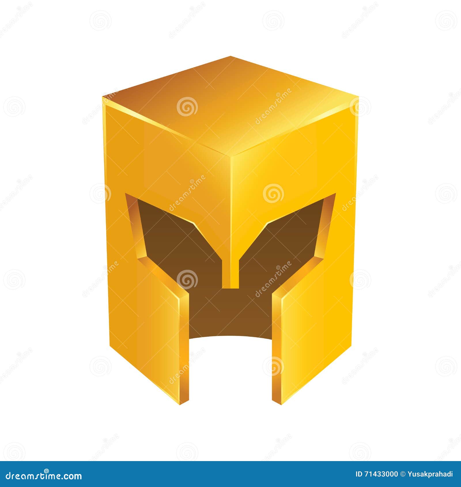 Golden Shiny Medieval Knight Helmet Stock Vector - Illustration of ...