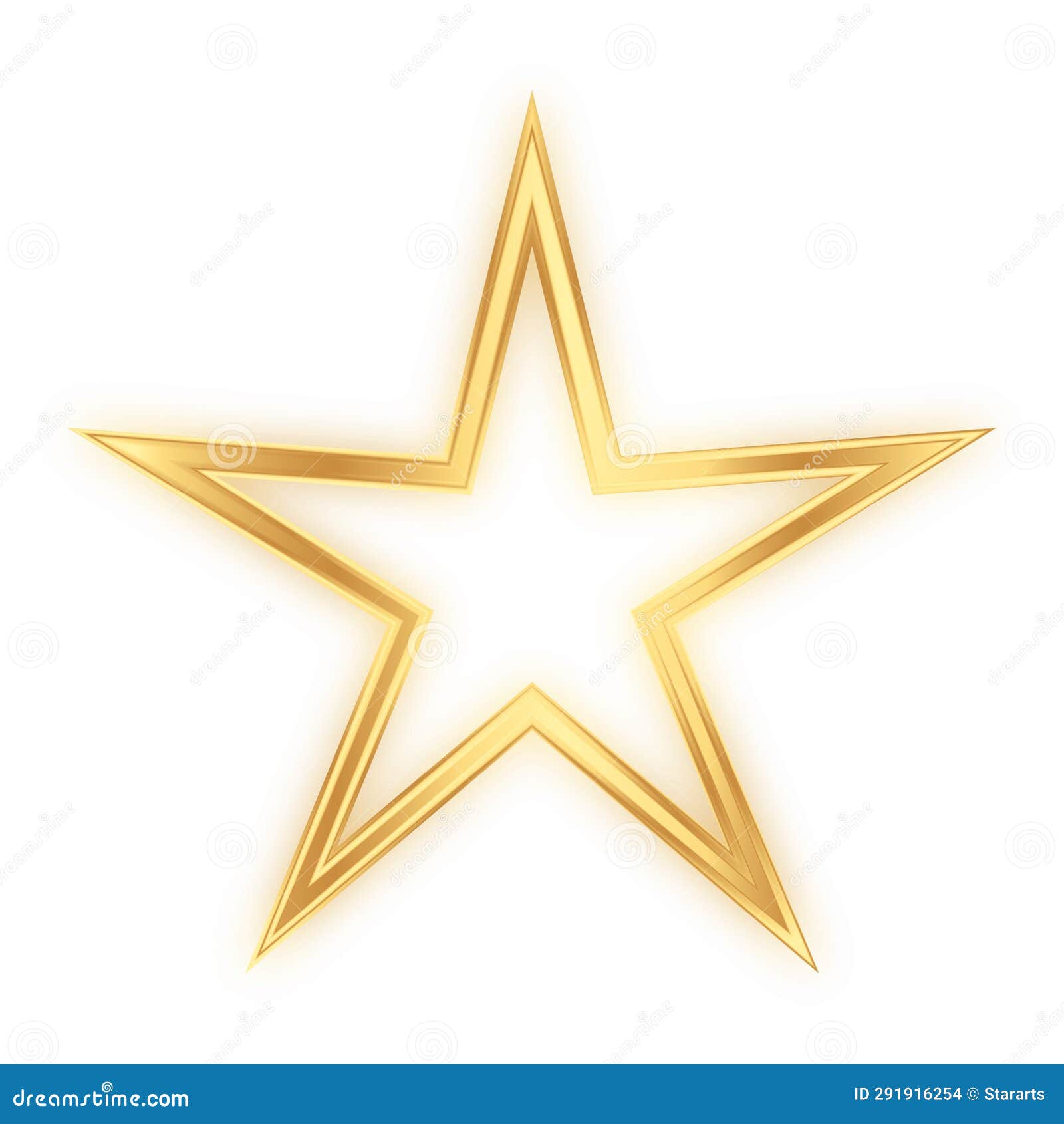 Golden and Shiny Star Outline Design Stock Vector - Illustration of ...
