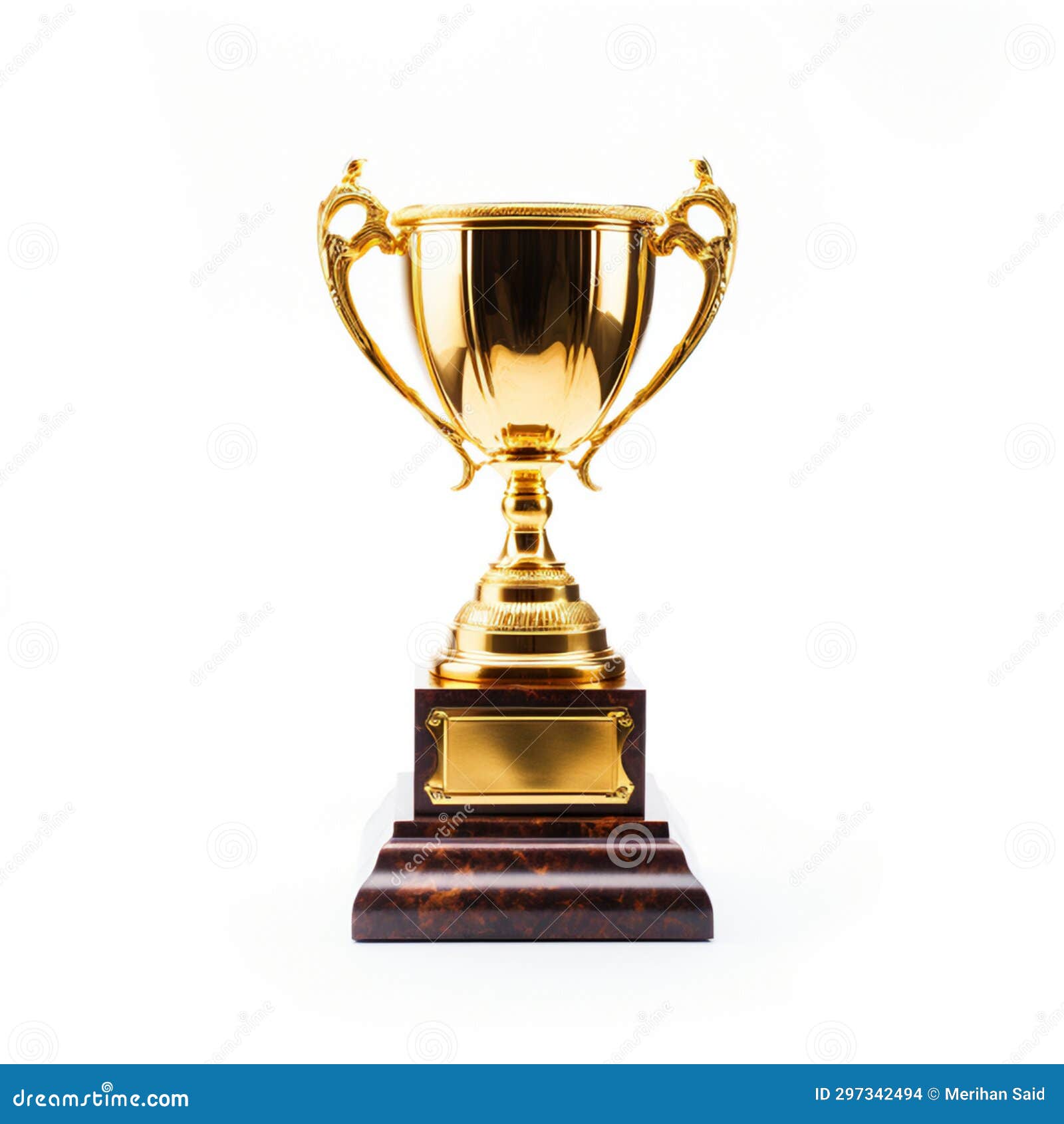 Golden and Shiny Trophy, AI Generative Stock Photo - Image of level ...