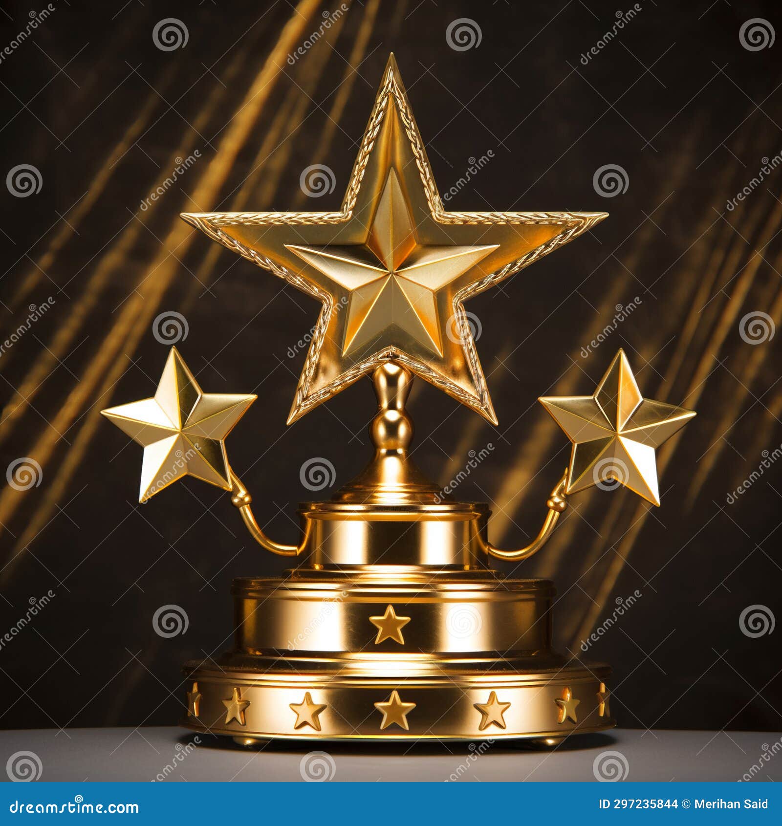 Golden and Shiny Trophy on the Podium, AI Generative Stock Photo ...