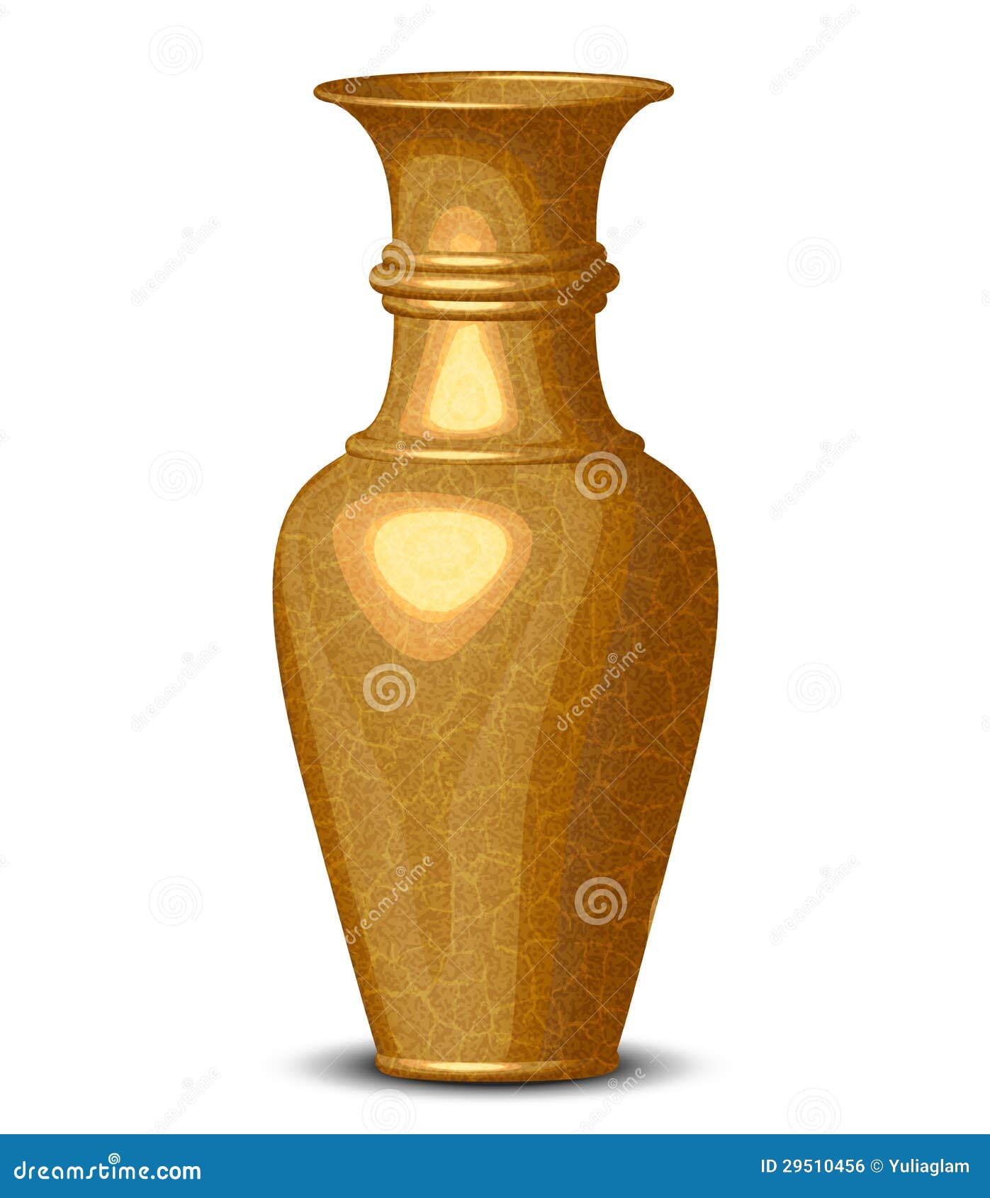 Golden shiny vase stock vector. Illustration of crock - 29510456