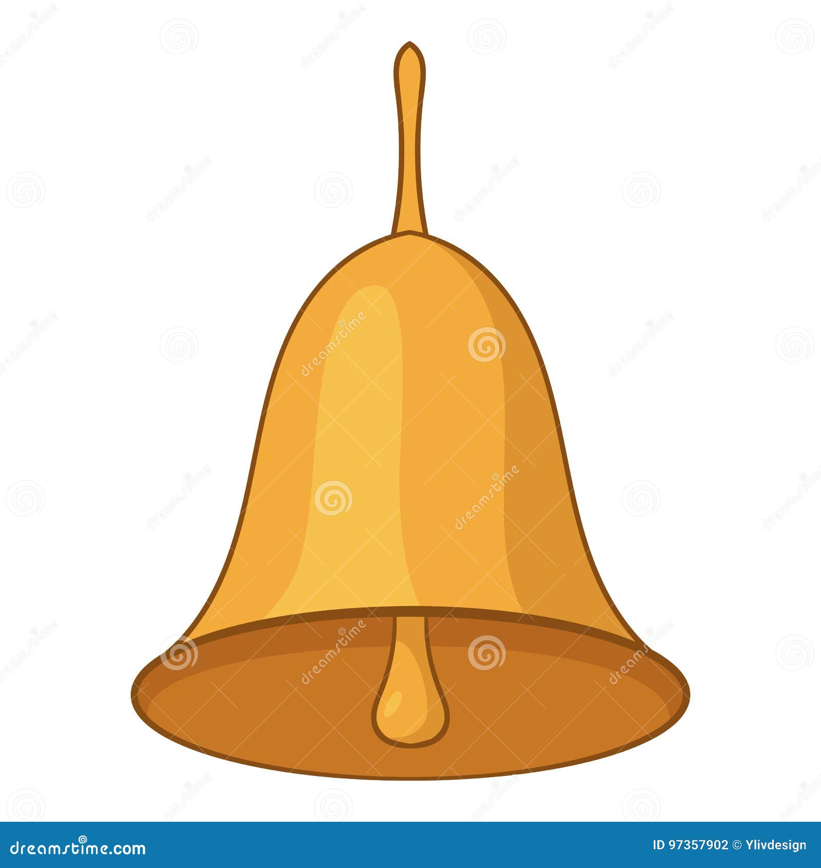 Ship Bell Icon Outline Cartoon Vector | CartoonDealer.com #91905983