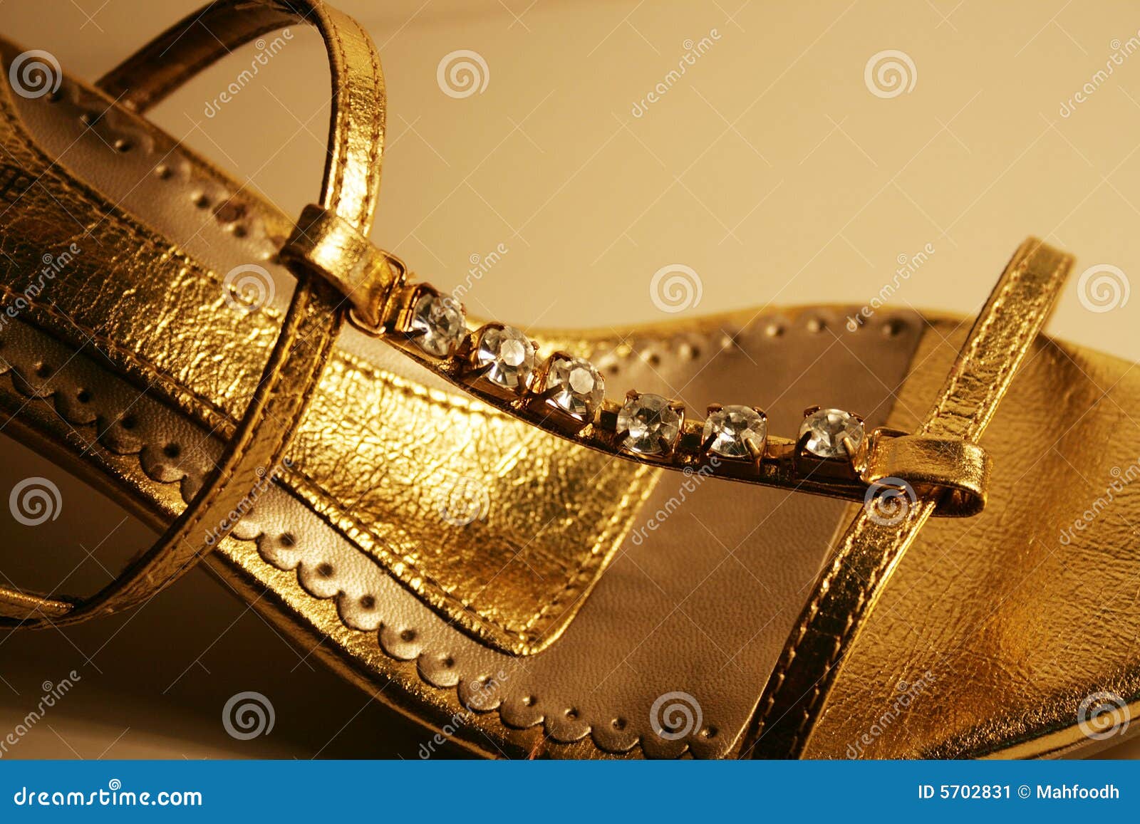 Golden shoe stock image. Image of glittering, female, heel - 5702831